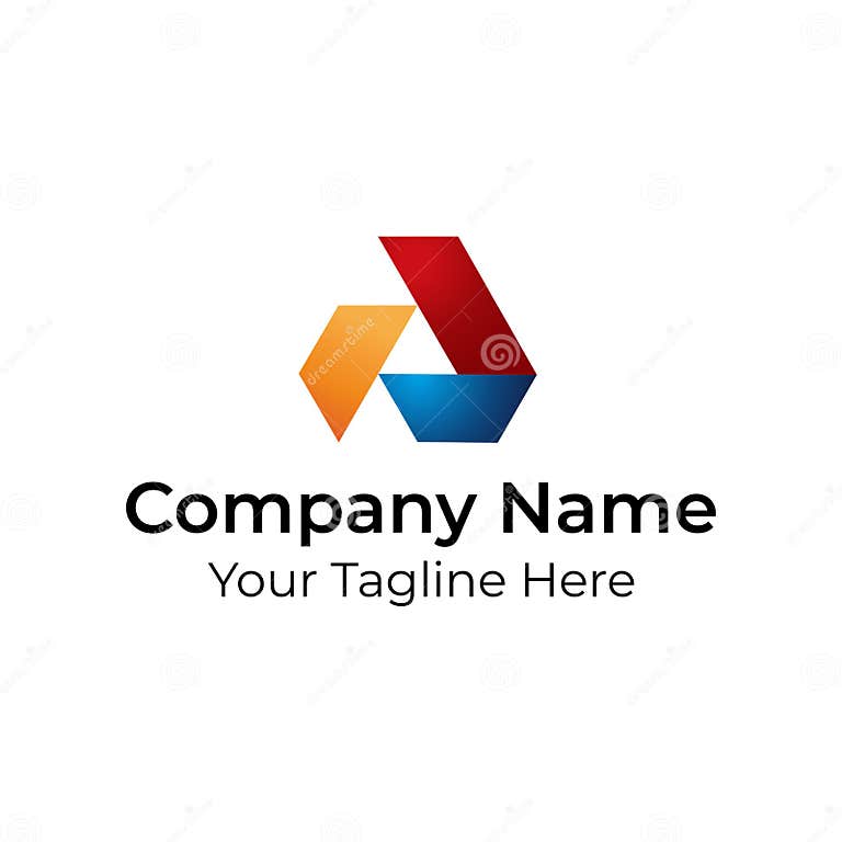 Square on Triangle Logo Vector Stock Vector - Illustration of company ...