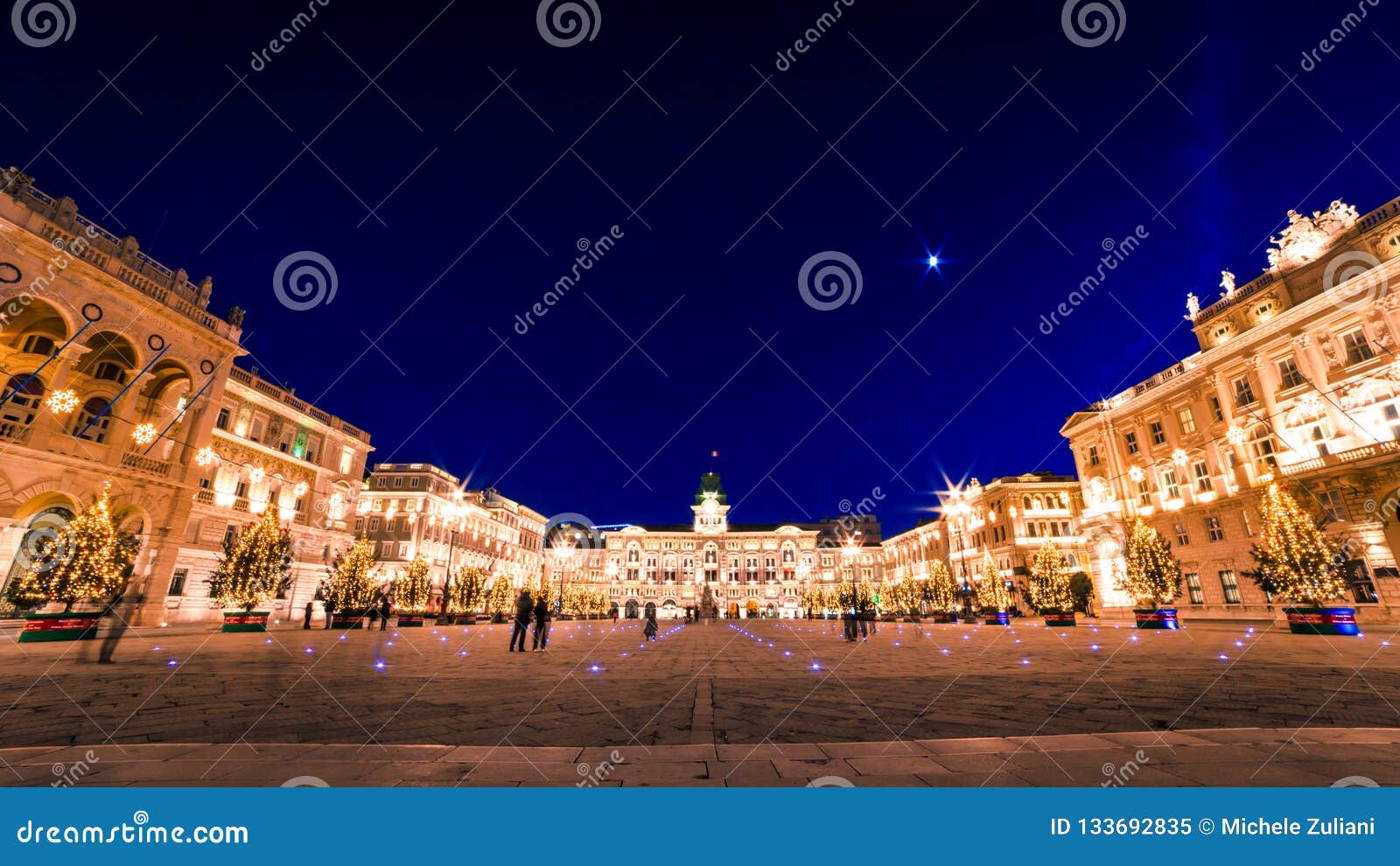 The Square of Trieste during Christmas Time Editorial Image - Image of ...