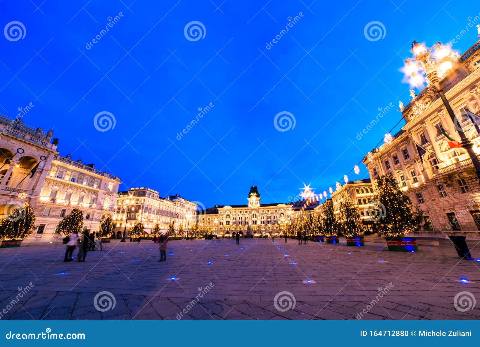 The Square of Trieste during Christmas Time Editorial Image - Image of ...
