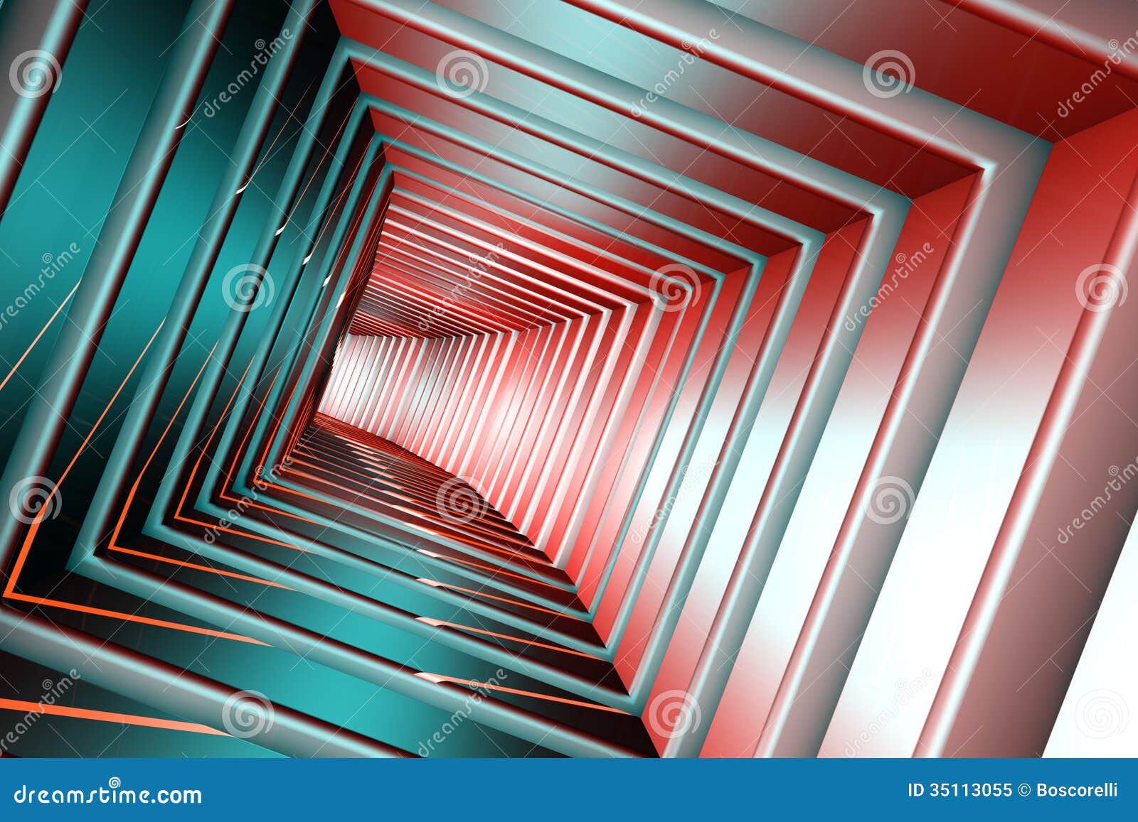Square Tunnel stock illustration. Illustration of design - 35113055