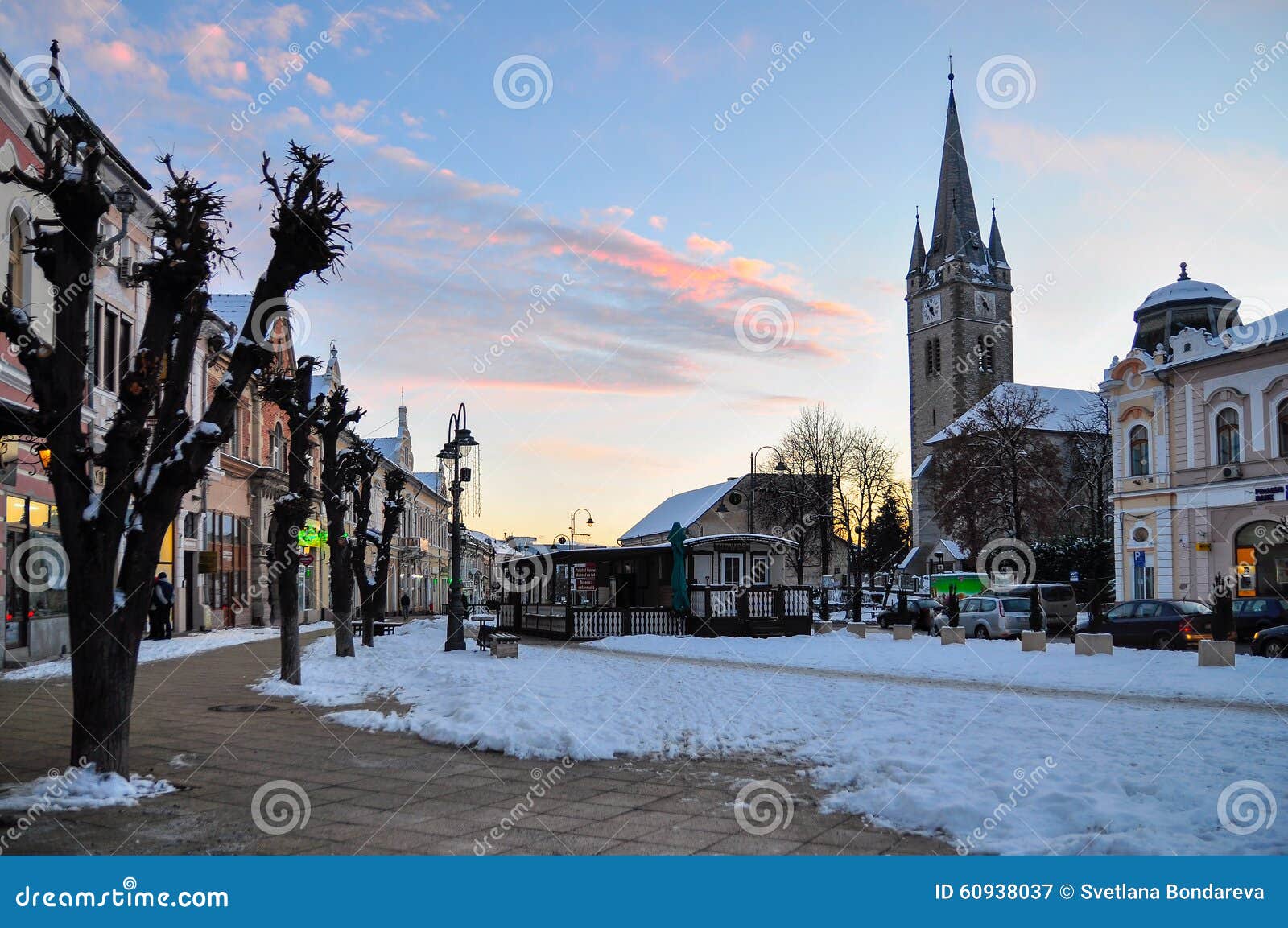 Square of Turda, Romania editorial photography. Image of travel - 60938037