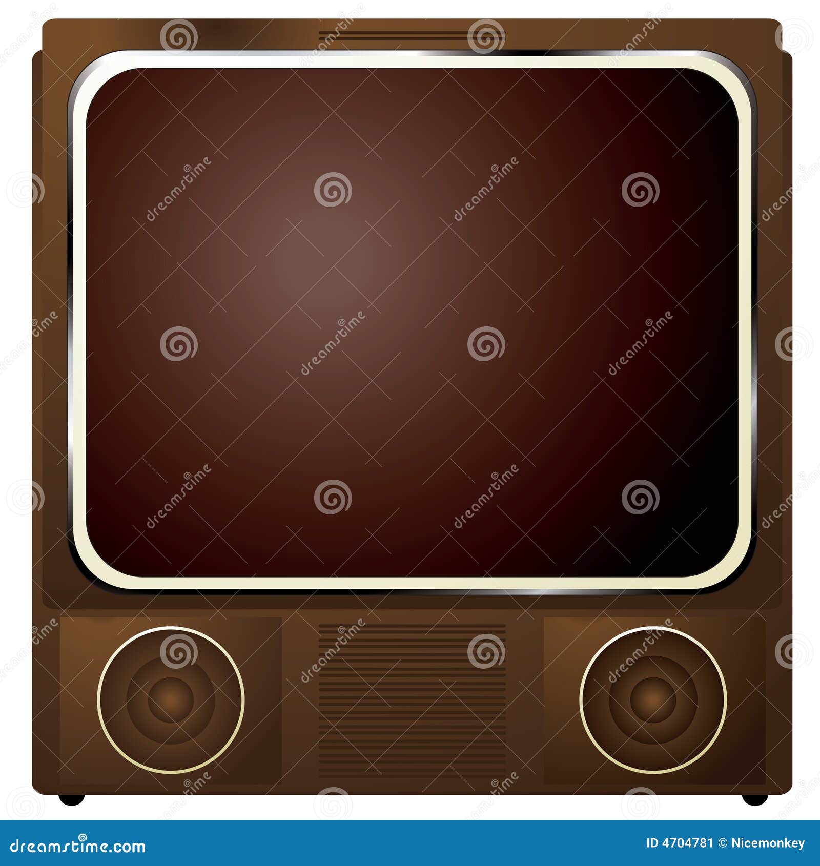 Square tv stock vector. Illustration of switch, stand - 4704781