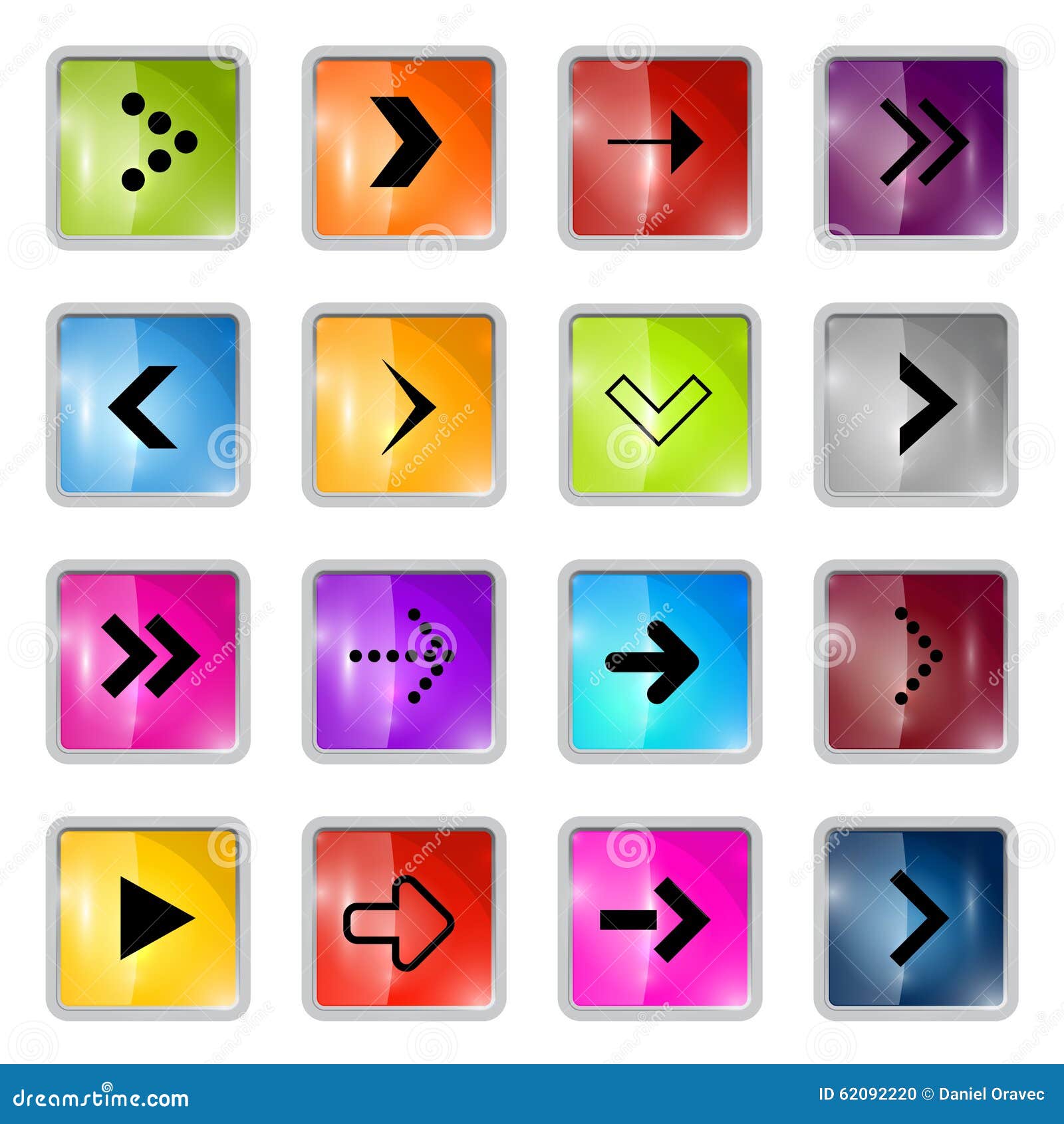 Square Vector Arrows stock vector. Illustration of symbol - 62092220