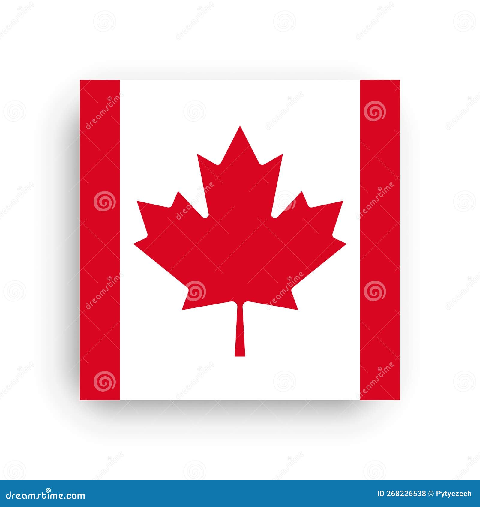Square Vector Flag of Canada Stock Vector - Illustration of design ...