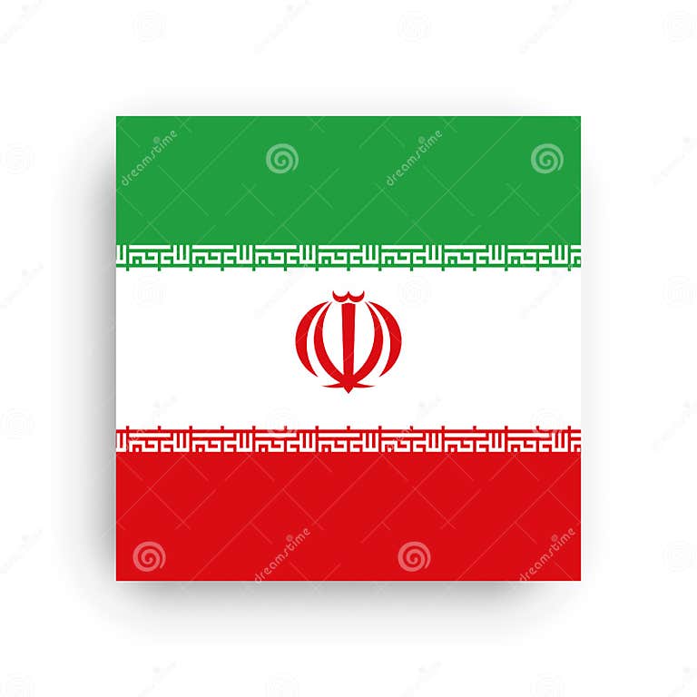 Square vector flag of Iran stock vector. Illustration of vector - 268225855