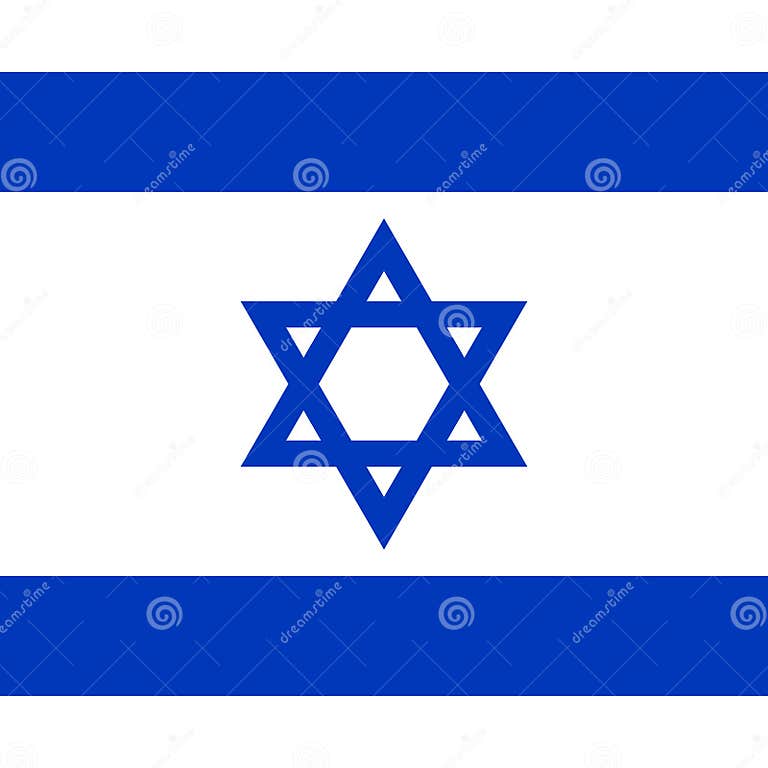Square Vector Flag of Israel Stock Illustration - Illustration of jude ...