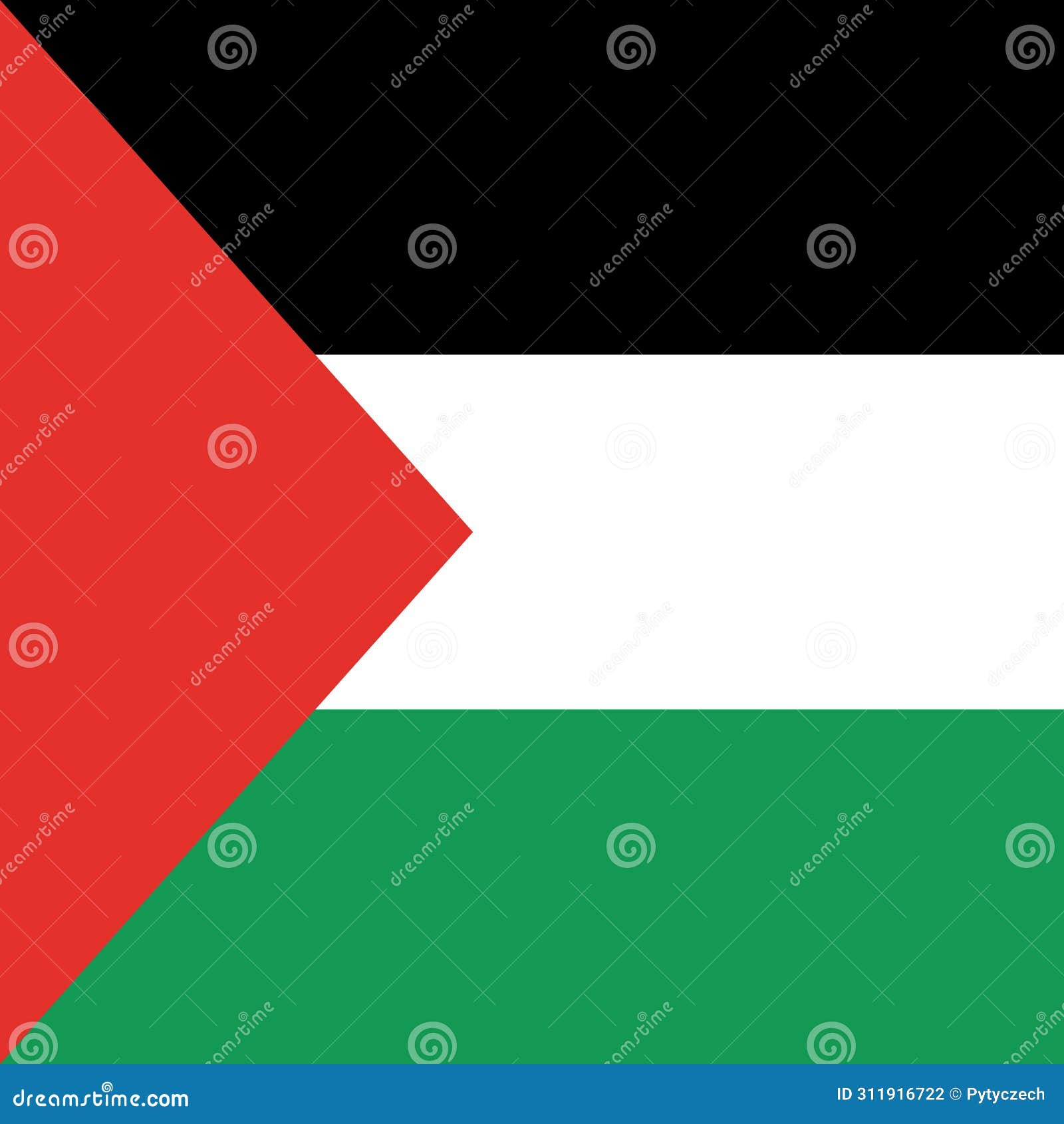 Square Vector Flag of Palestine Stock Vector - Illustration of graphic ...