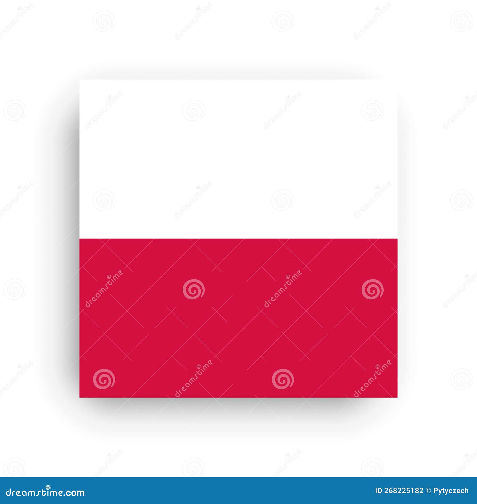 Square Vector Flag of Poland Stock Vector - Illustration of vector ...
