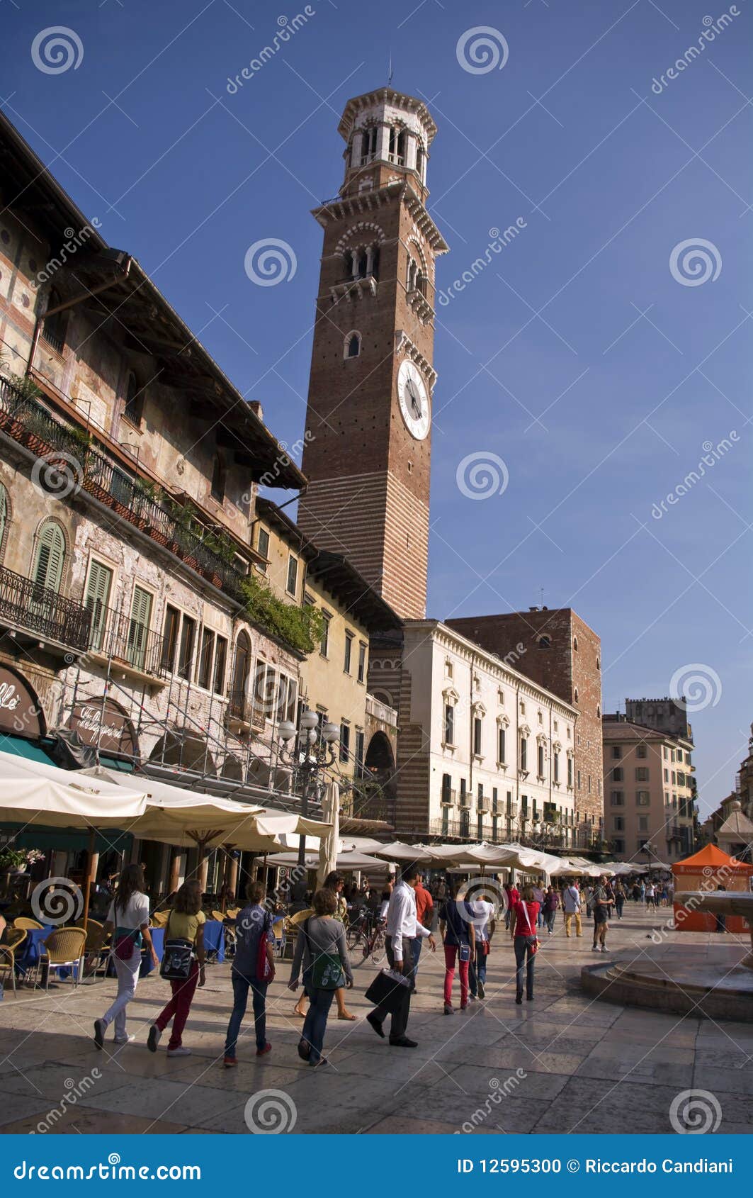 Square of Verona editorial image. Image of belltower - 12595300