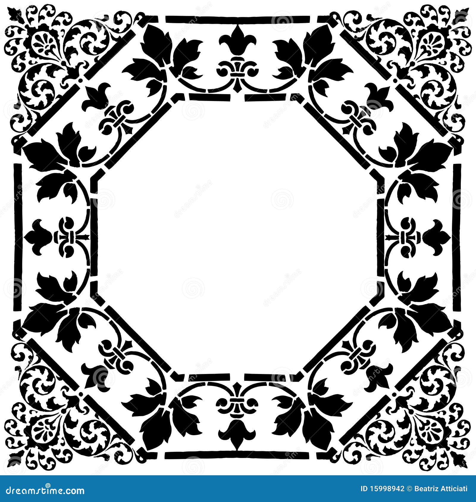 Square Victorian Frame stock vector. Illustration of hexagonal - 15998942