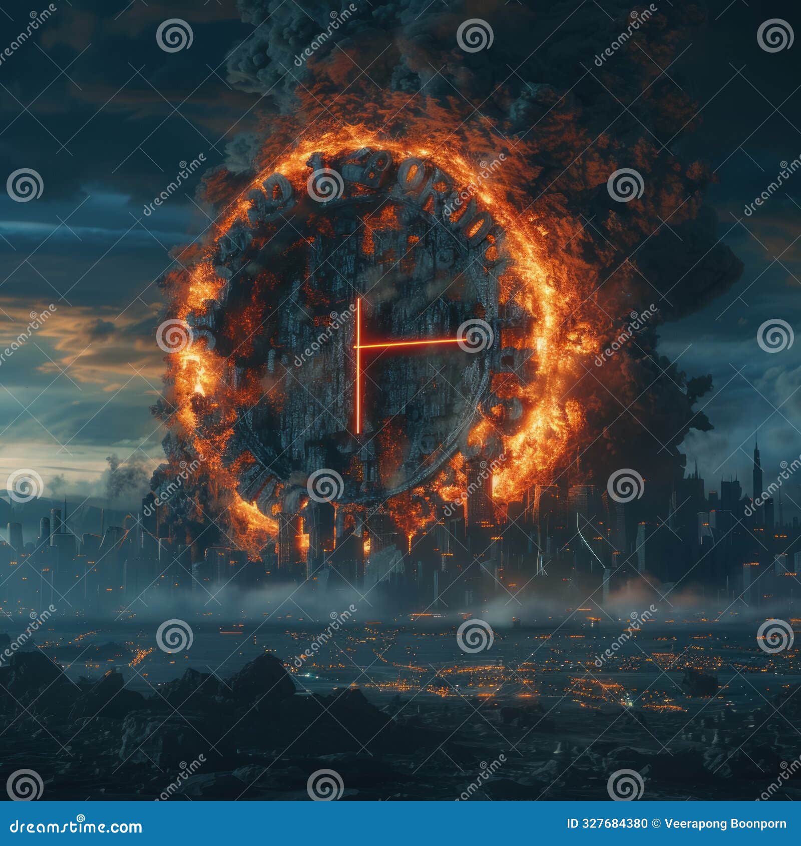 Square View of a Digital Clock Ticking Down To Zero, the Final ...