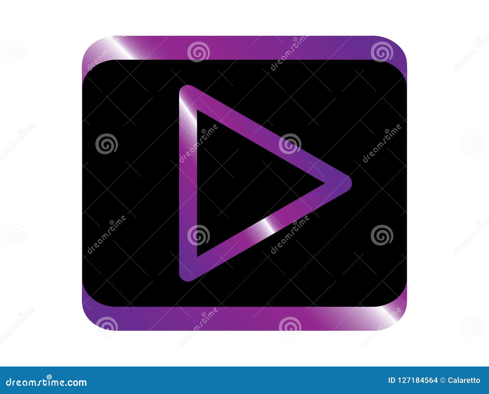 Violet Black Play Button Icon Vector Stock Vector - Illustration of ...