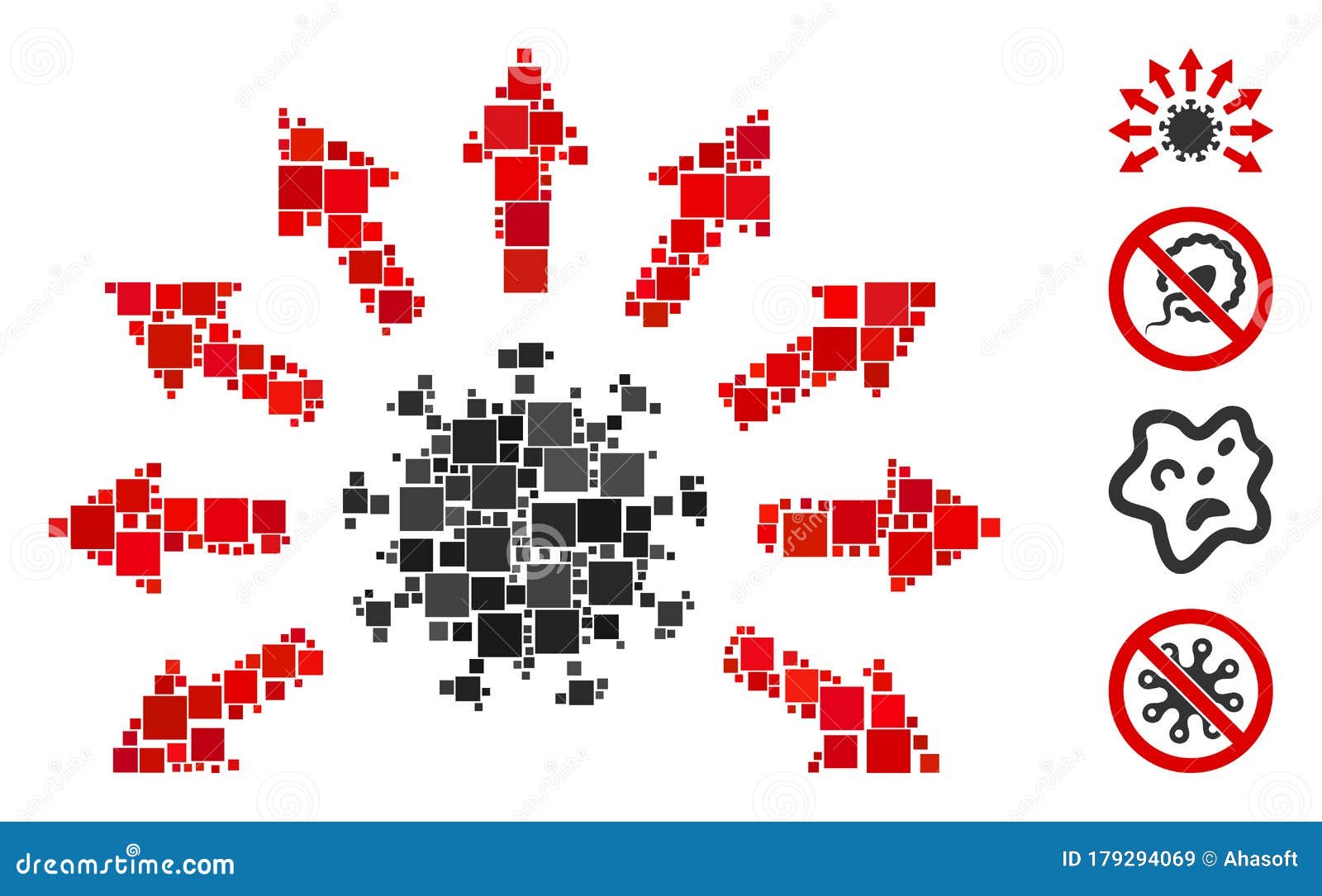 Square Virus Distribution Icon Vector Collage Stock Vector ...
