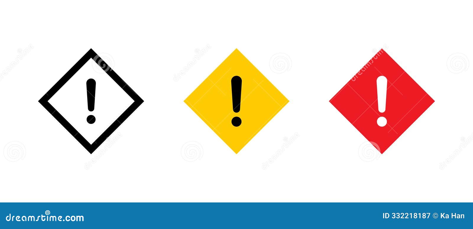 Square Warning Sign Icon. Danger, Caution Symbol Stock Illustration ...
