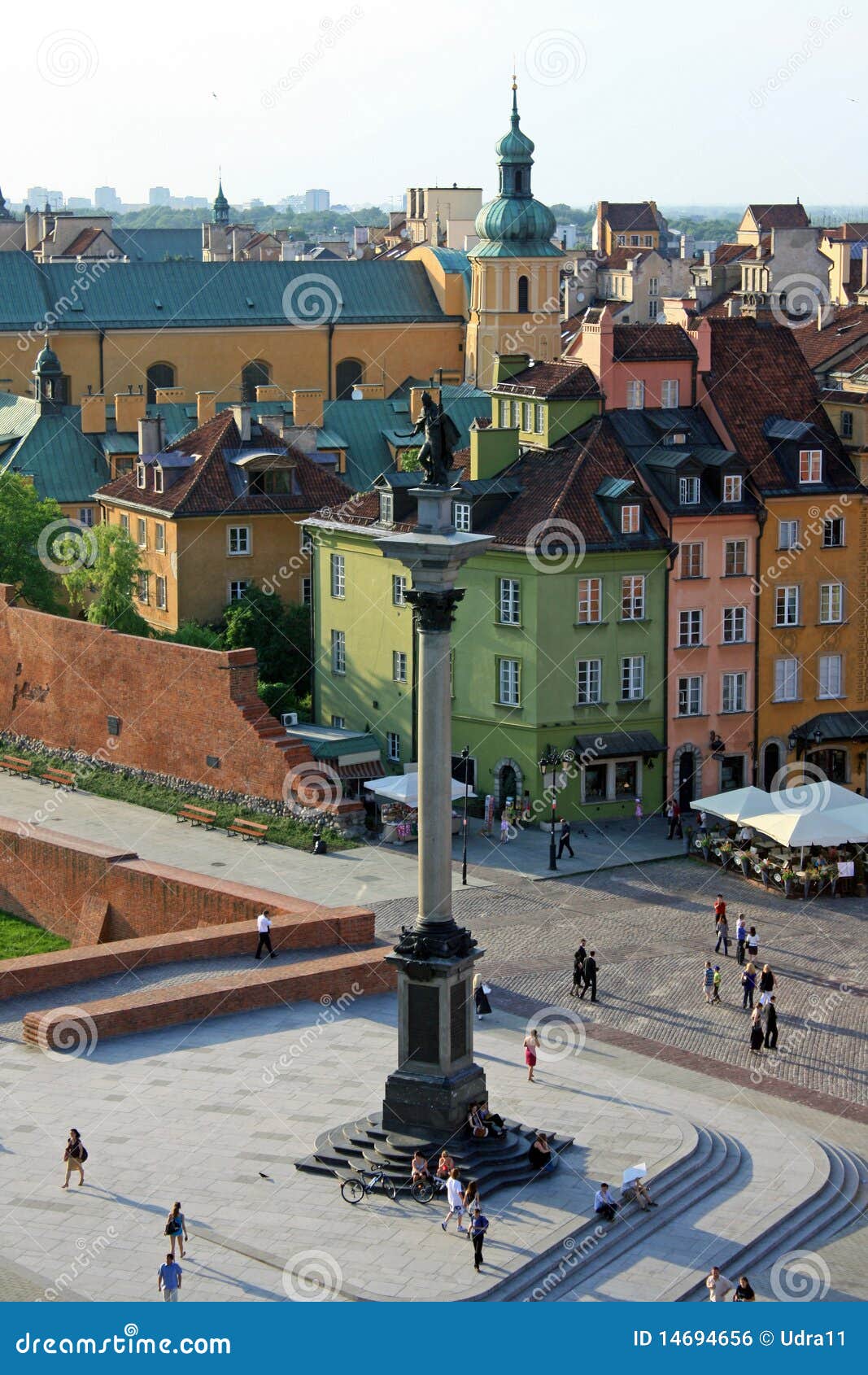 Square in Warsaw stock photo. Image of architectural - 14694656
