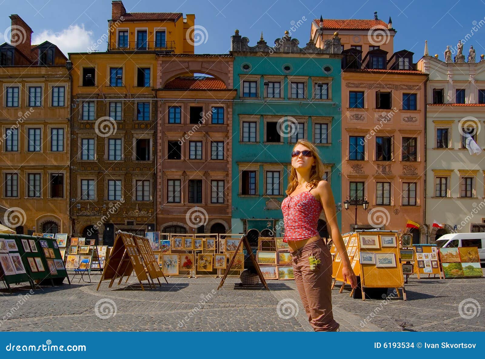 Square of Warsaw stock photo. Image of sunlight, architecture - 6193534