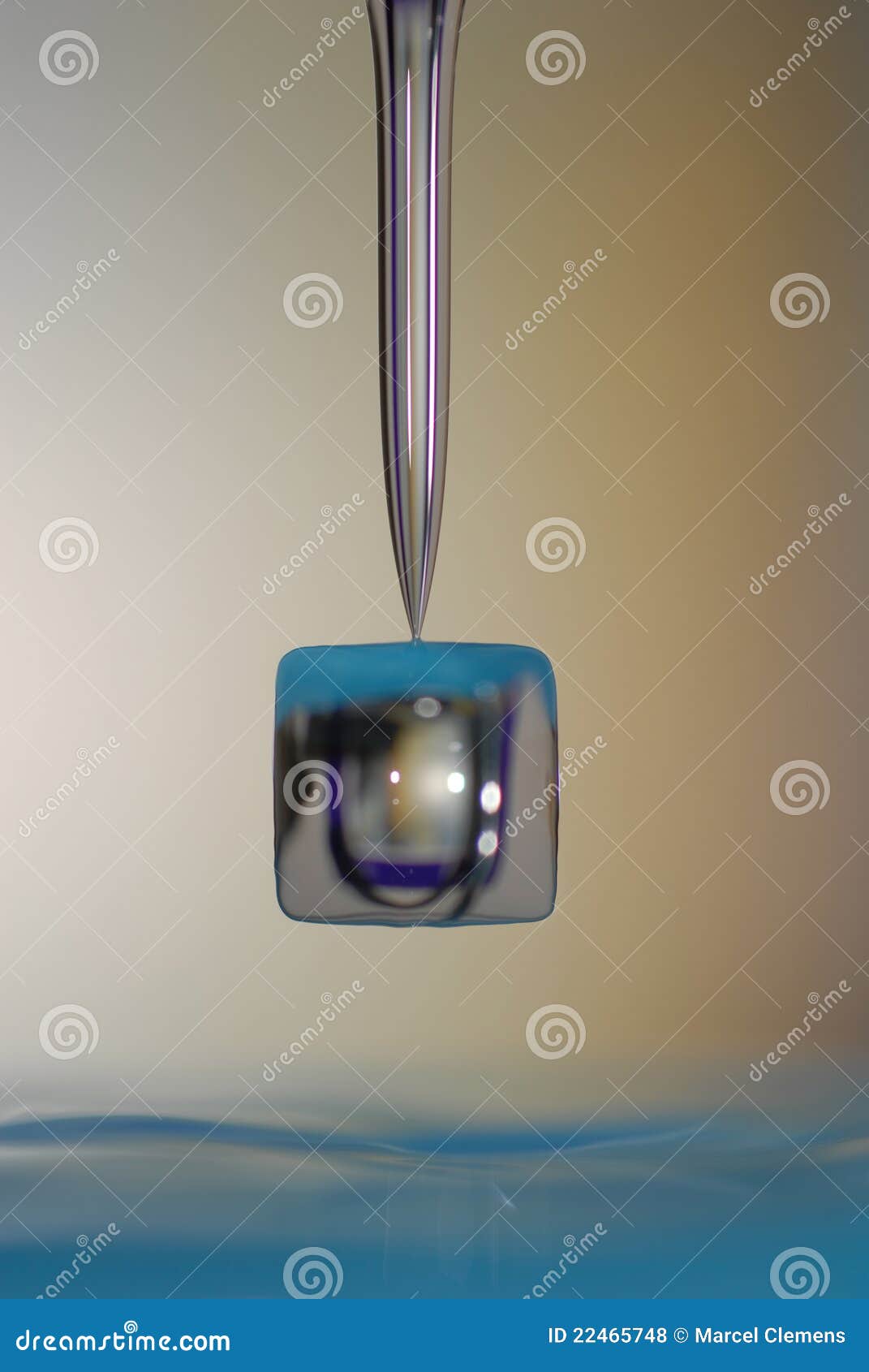 Square water droplet. stock photo. Image of science, frozen - 22465748