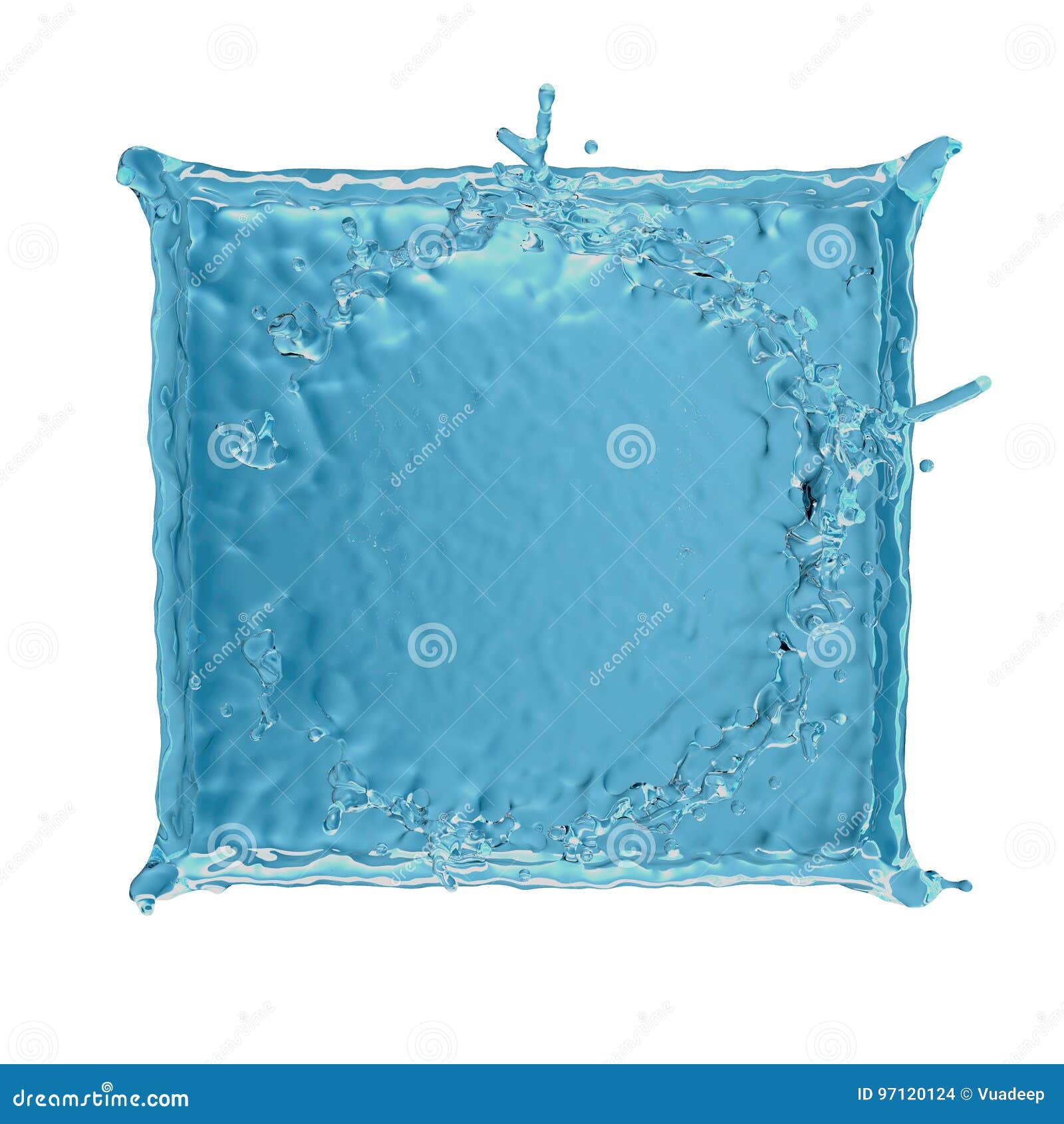 Square water splash stock illustration. Illustration of drop - 97120124