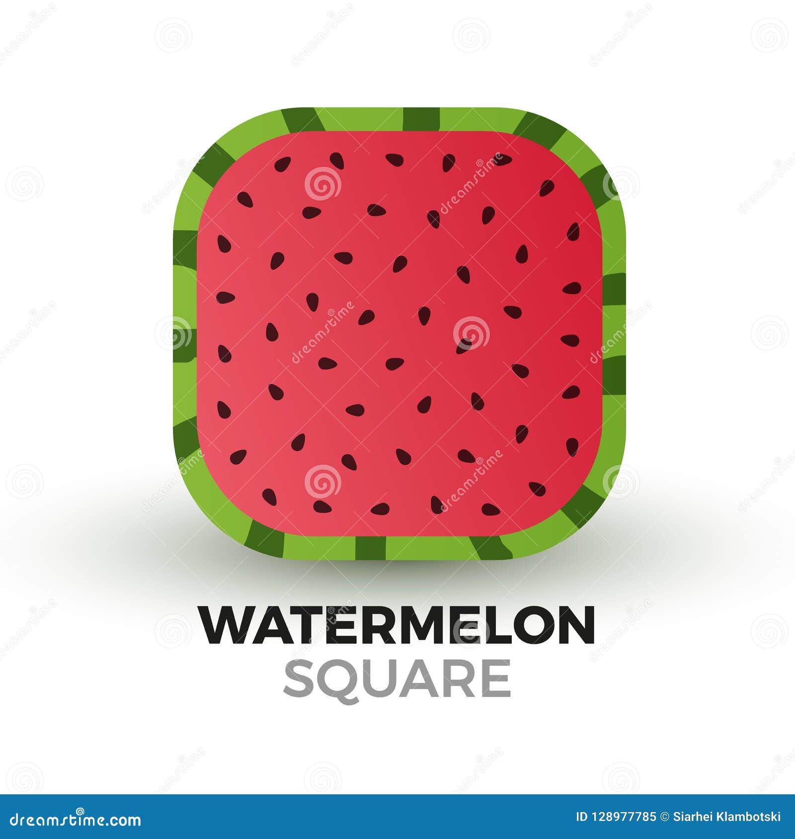 Square Watermelon Pixel Art Frame Design Vector Illustration ...