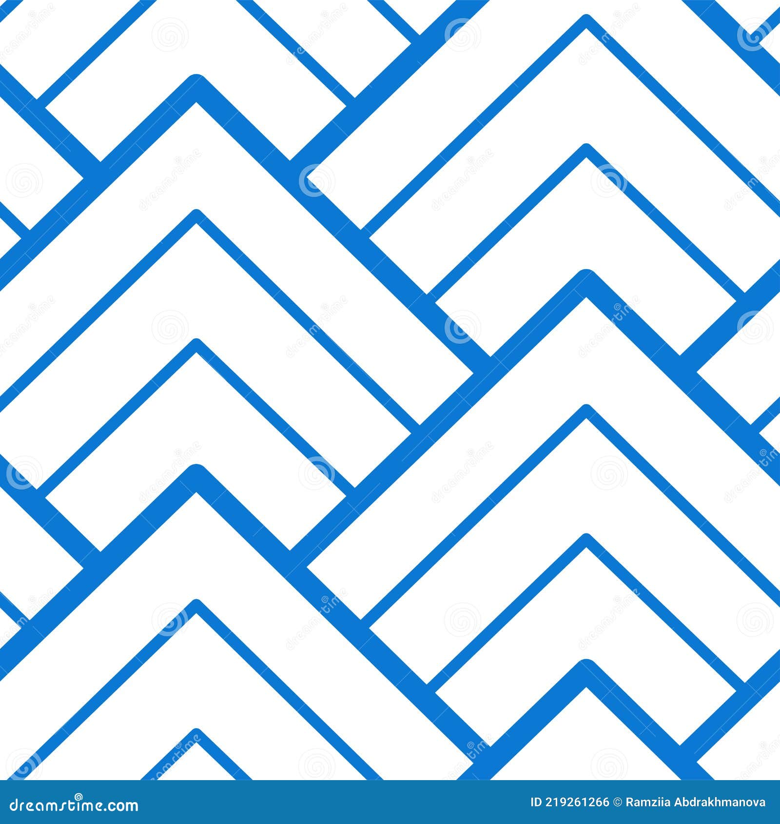 Square Wave. Seamless Pattern. Blue and White Texture. Vector ...