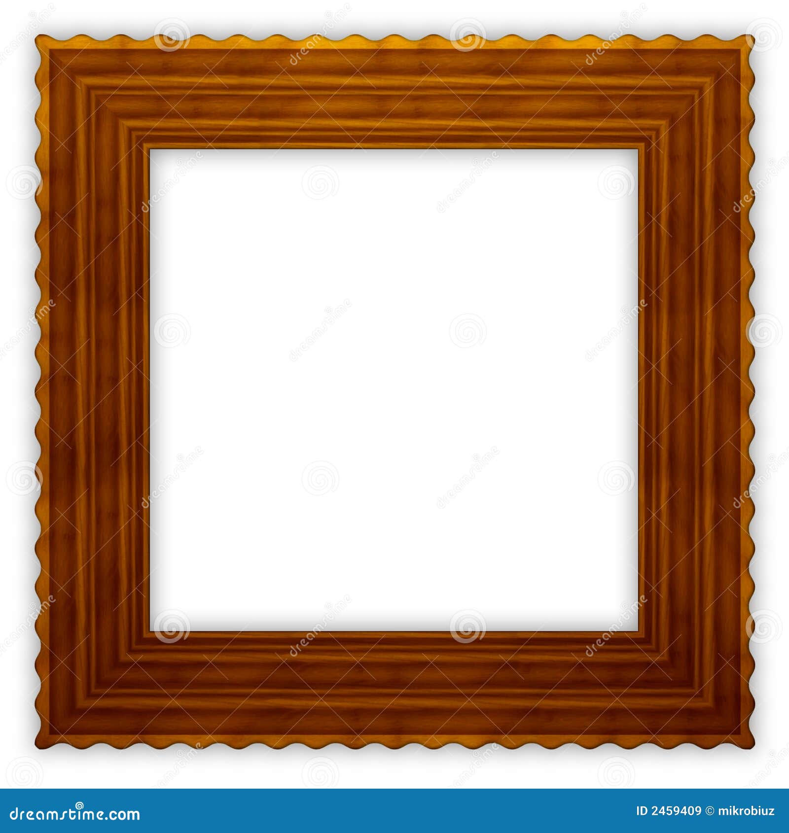 Square wavy wooden frame stock image. Image of wood, wooden - 2459409