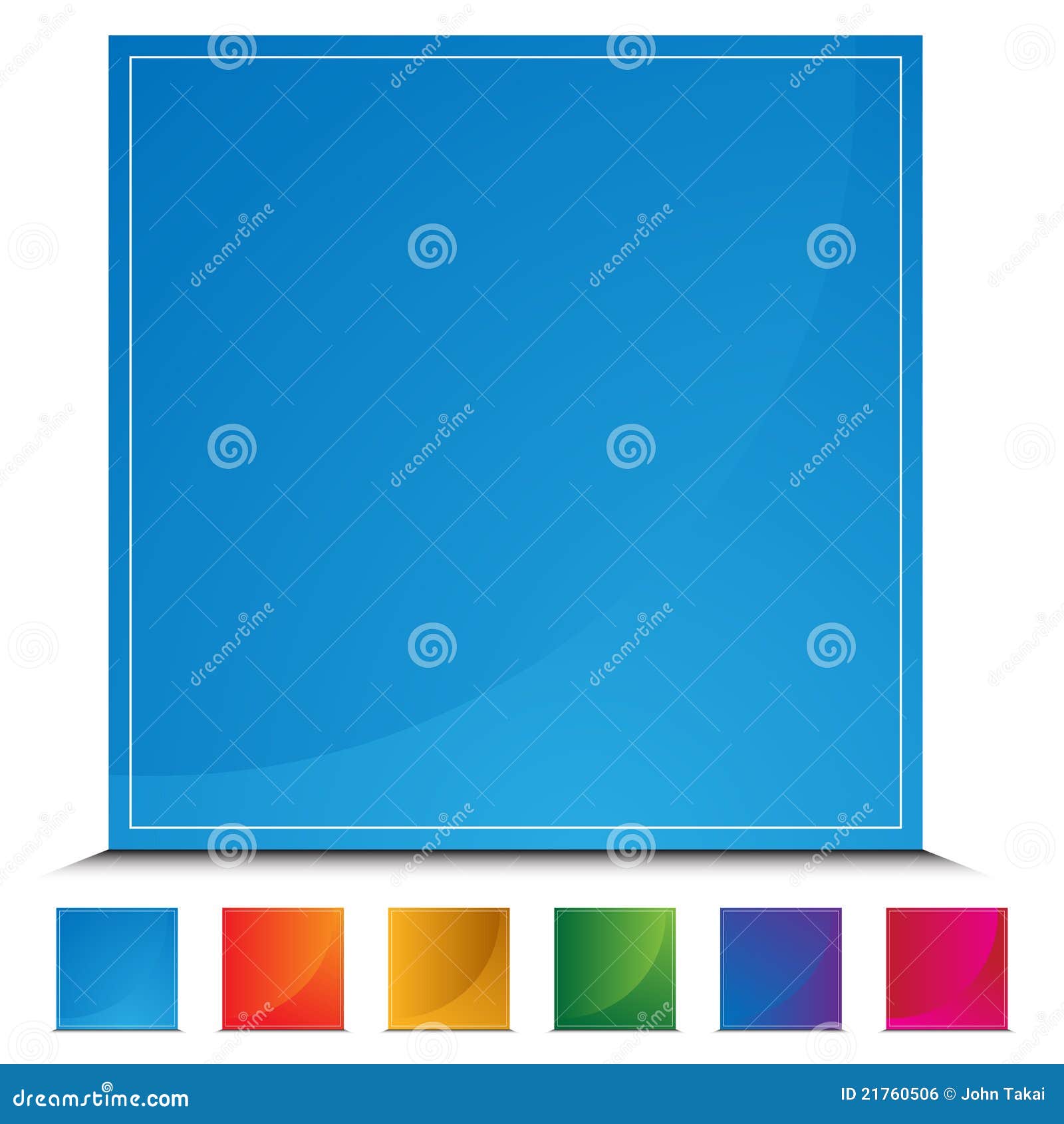 Square Web Button stock vector. Illustration of blue - 21760506