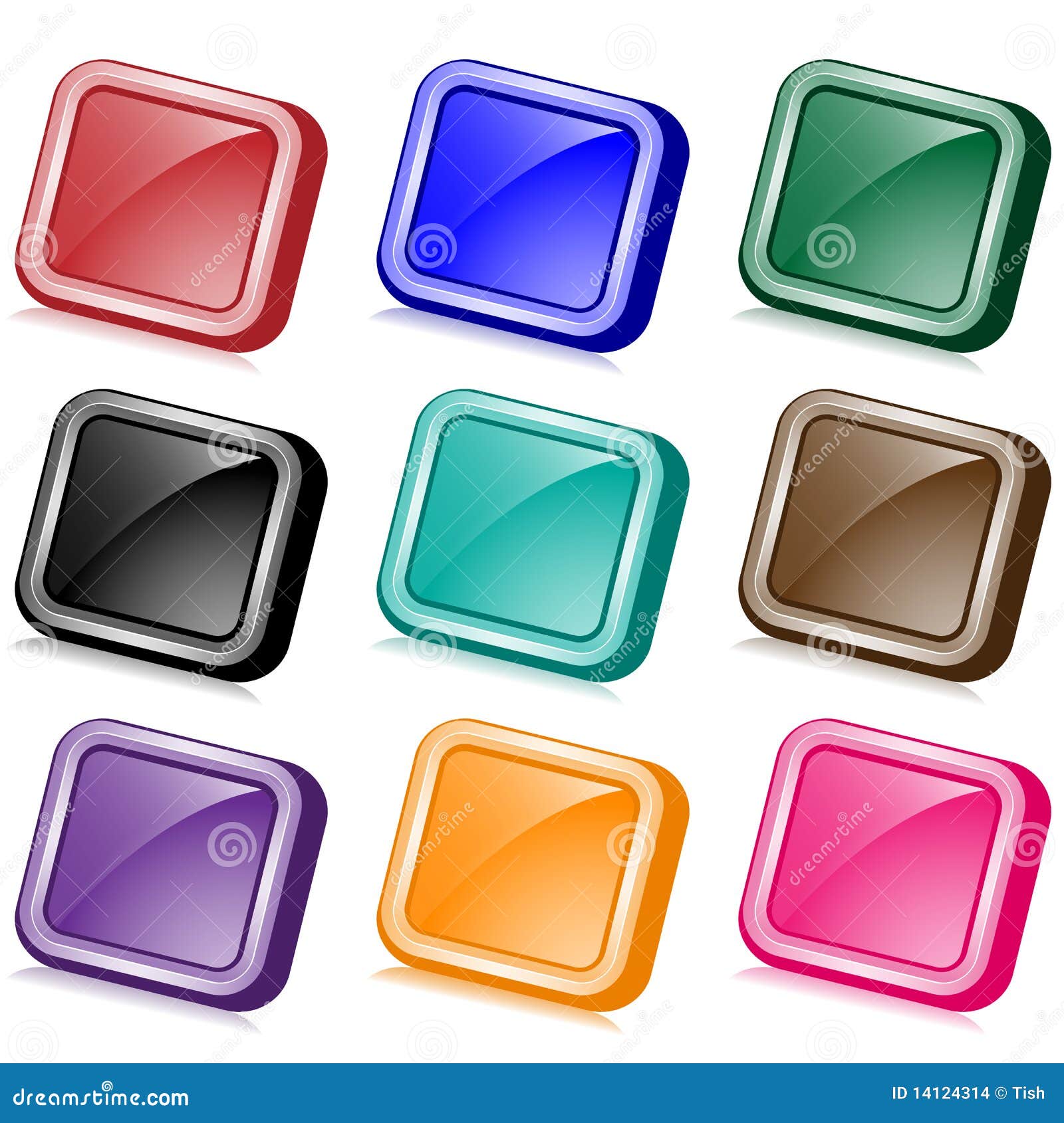 Square web buttons angled stock vector. Illustration of icon - 14124314