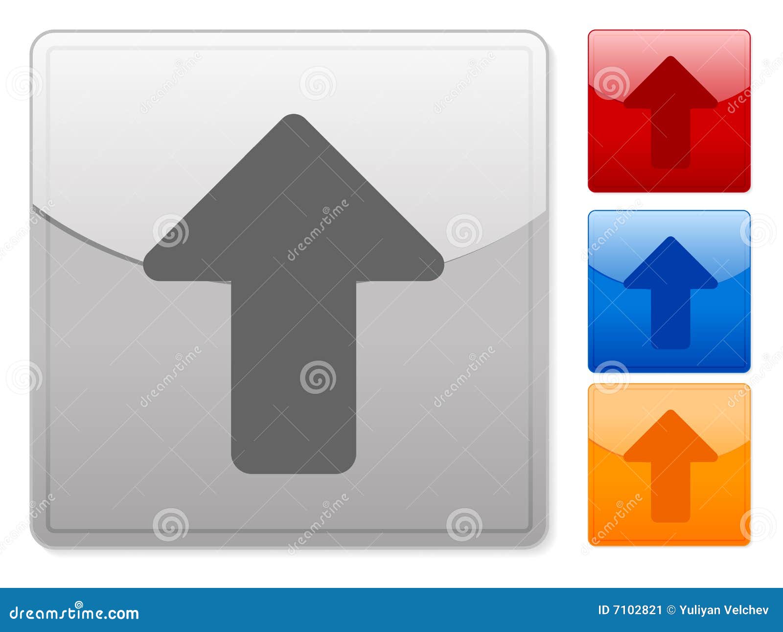 Square Web Buttons Arrow Up Stock Vector - Illustration of arrowhead ...