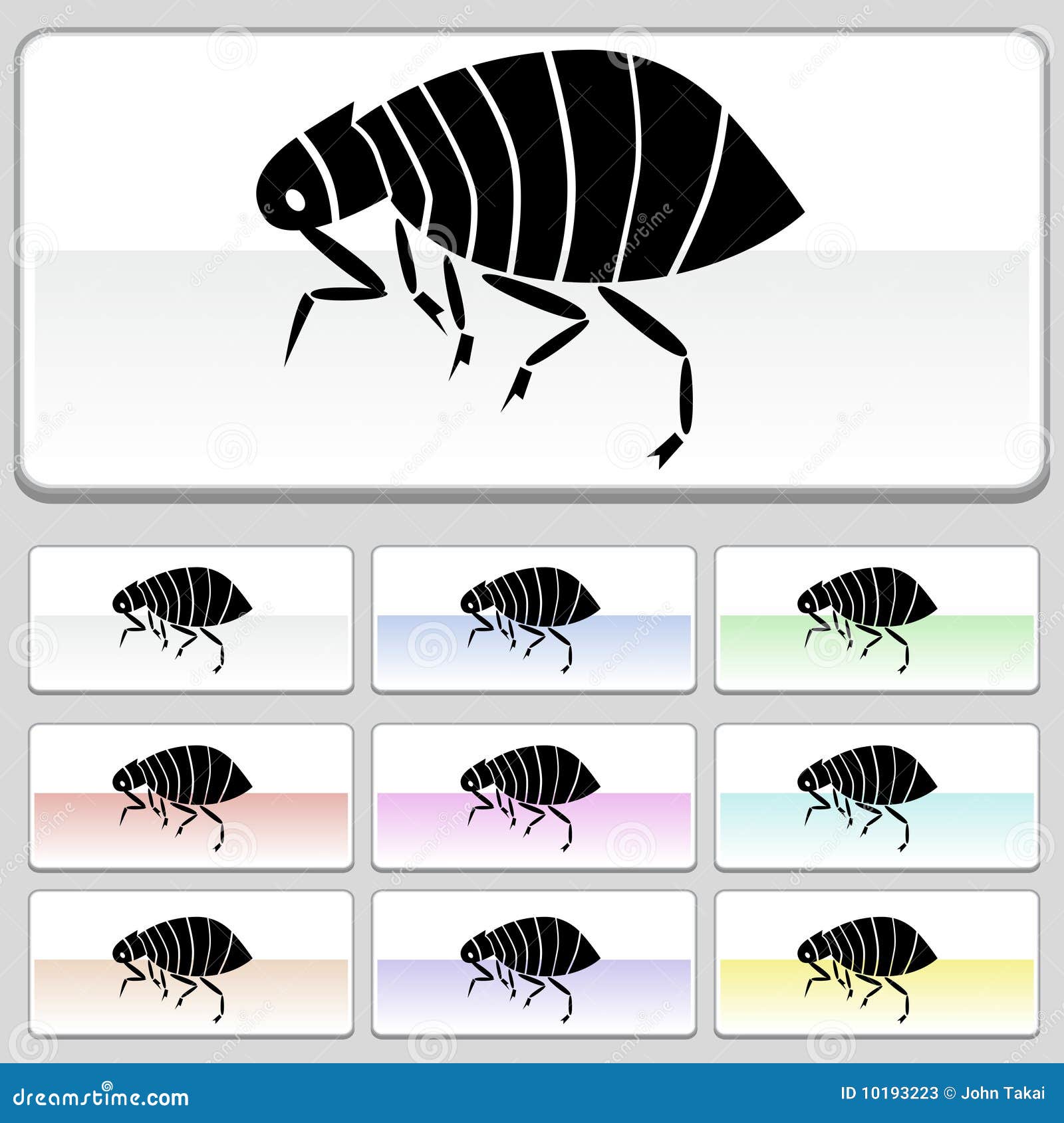 Scratch Dog With Fleas Vector Illustration | CartoonDealer.com #7168946