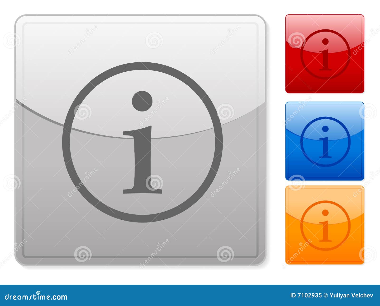 Square web buttons info stock vector. Illustration of technology - 7102935