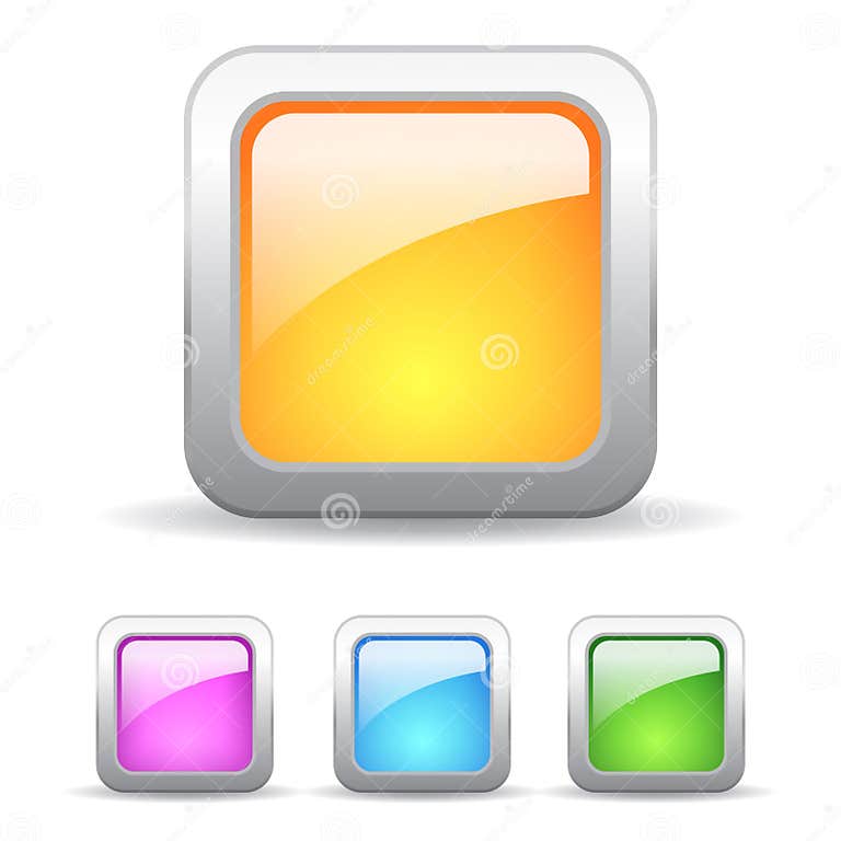 Square web buttons stock vector. Illustration of navigation - 44537934