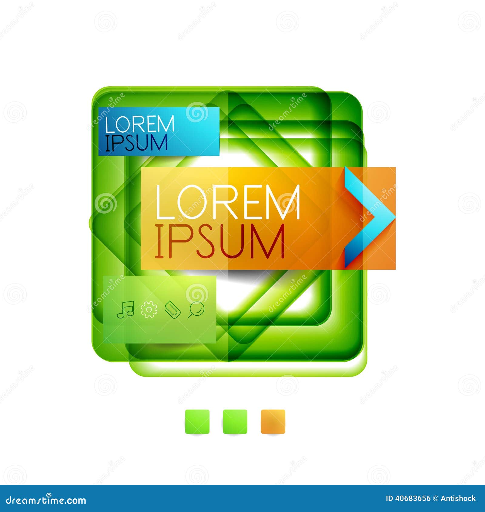 Square Web Design Boxes - Vector Illustration Stock Vector ...