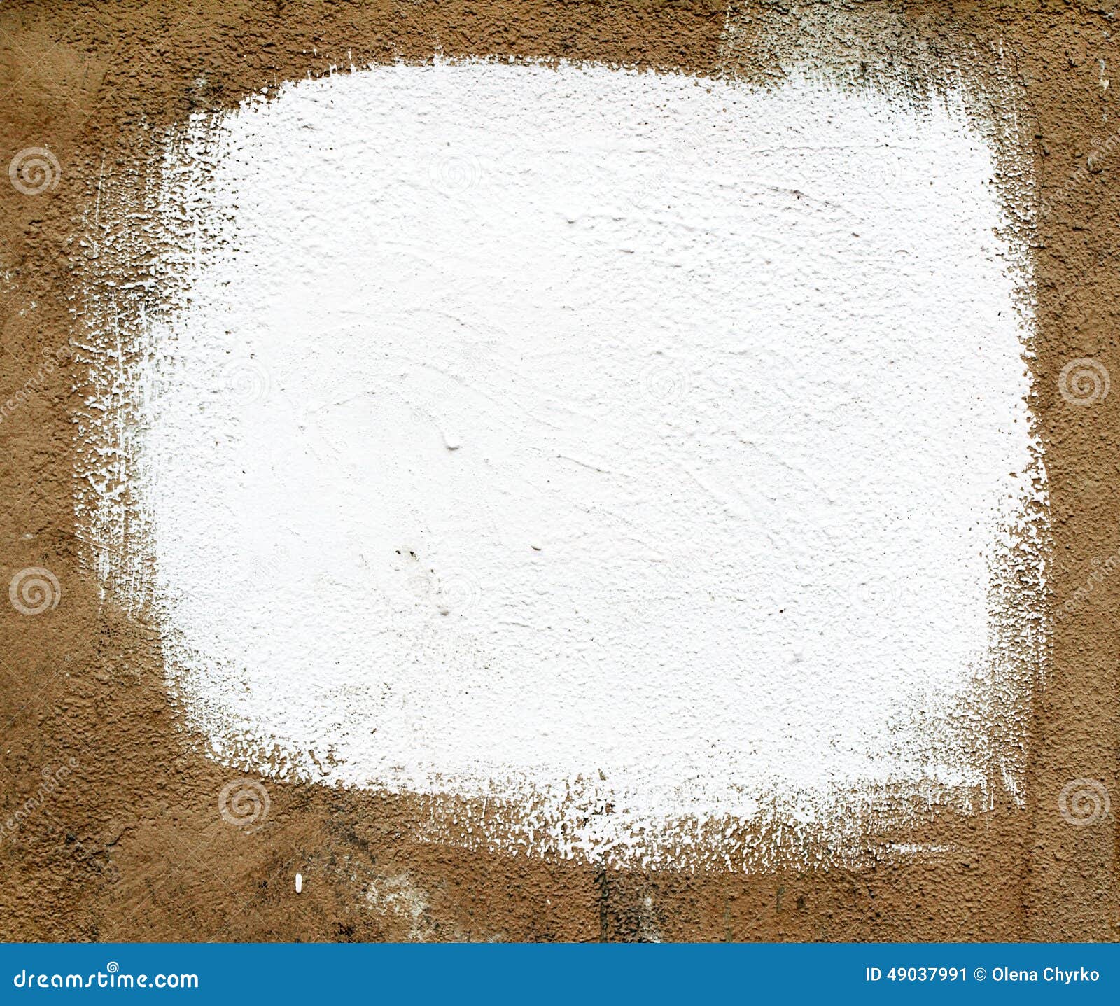 Square White Paint on Old Plaster. Stock Image - Image of plaster ...