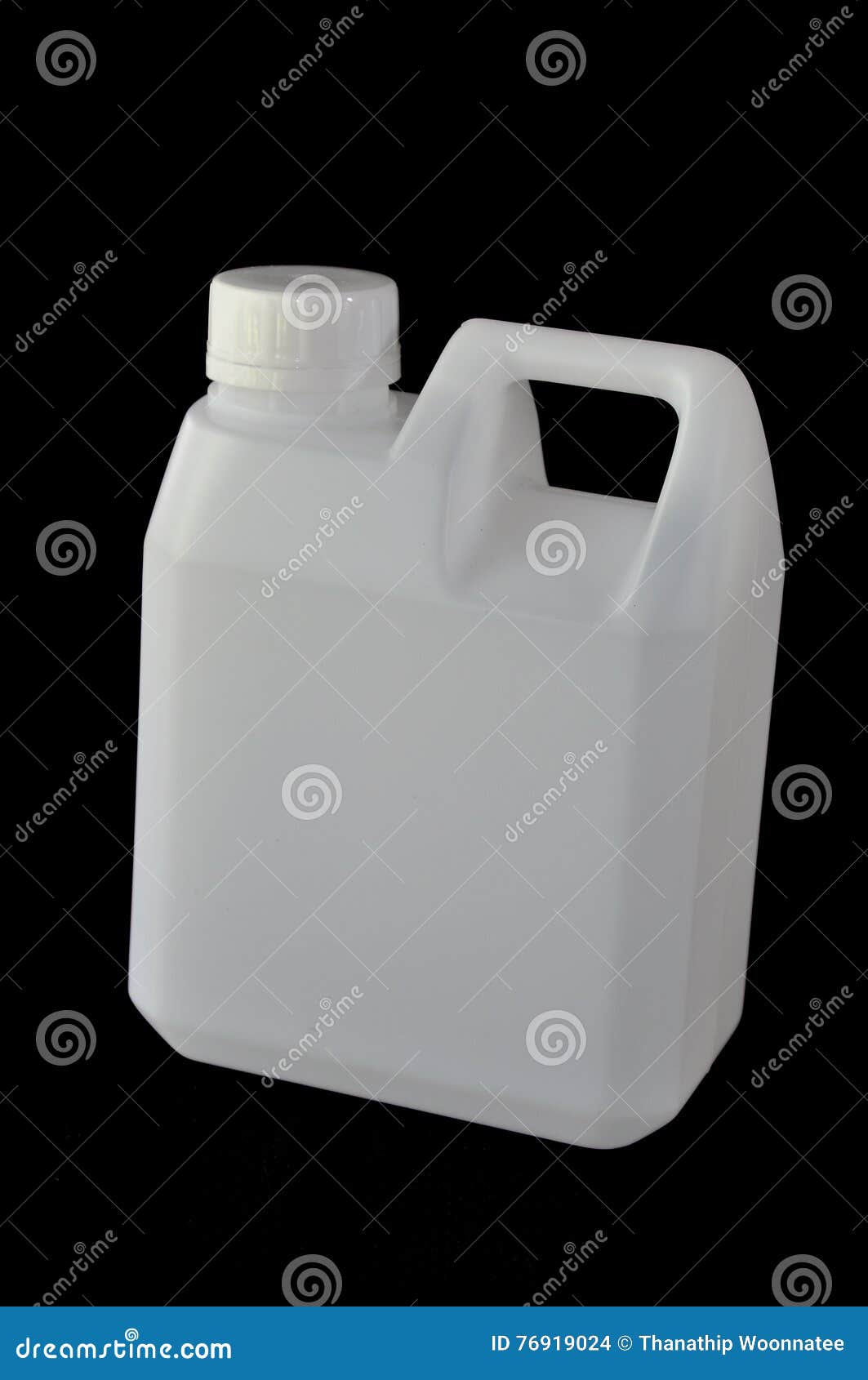 Square White Plastic Water Gallon Stock Photo - Image of black, handle ...