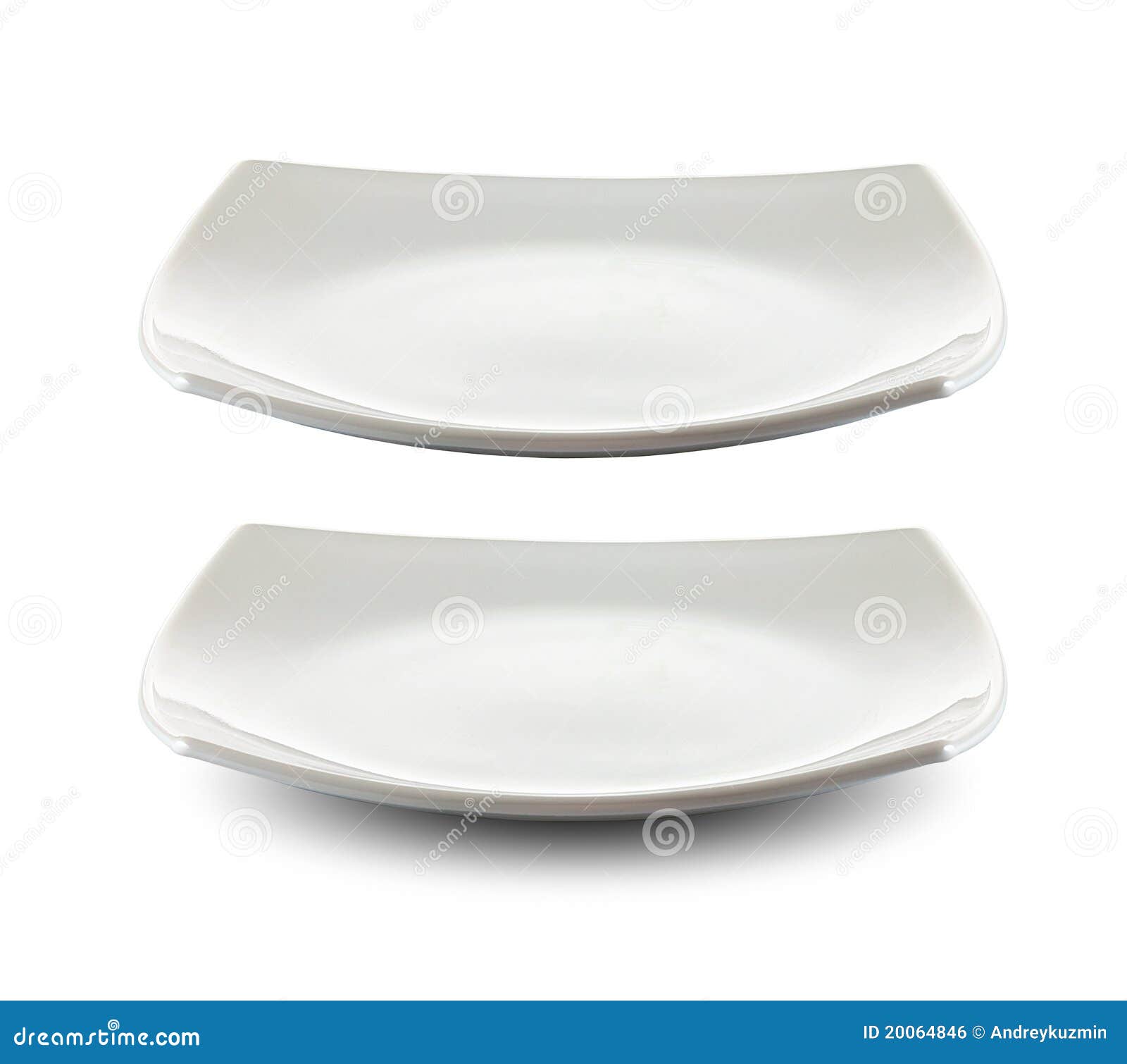 Square White Plate Isolated Clipping Path Stock Photo - Image of place ...