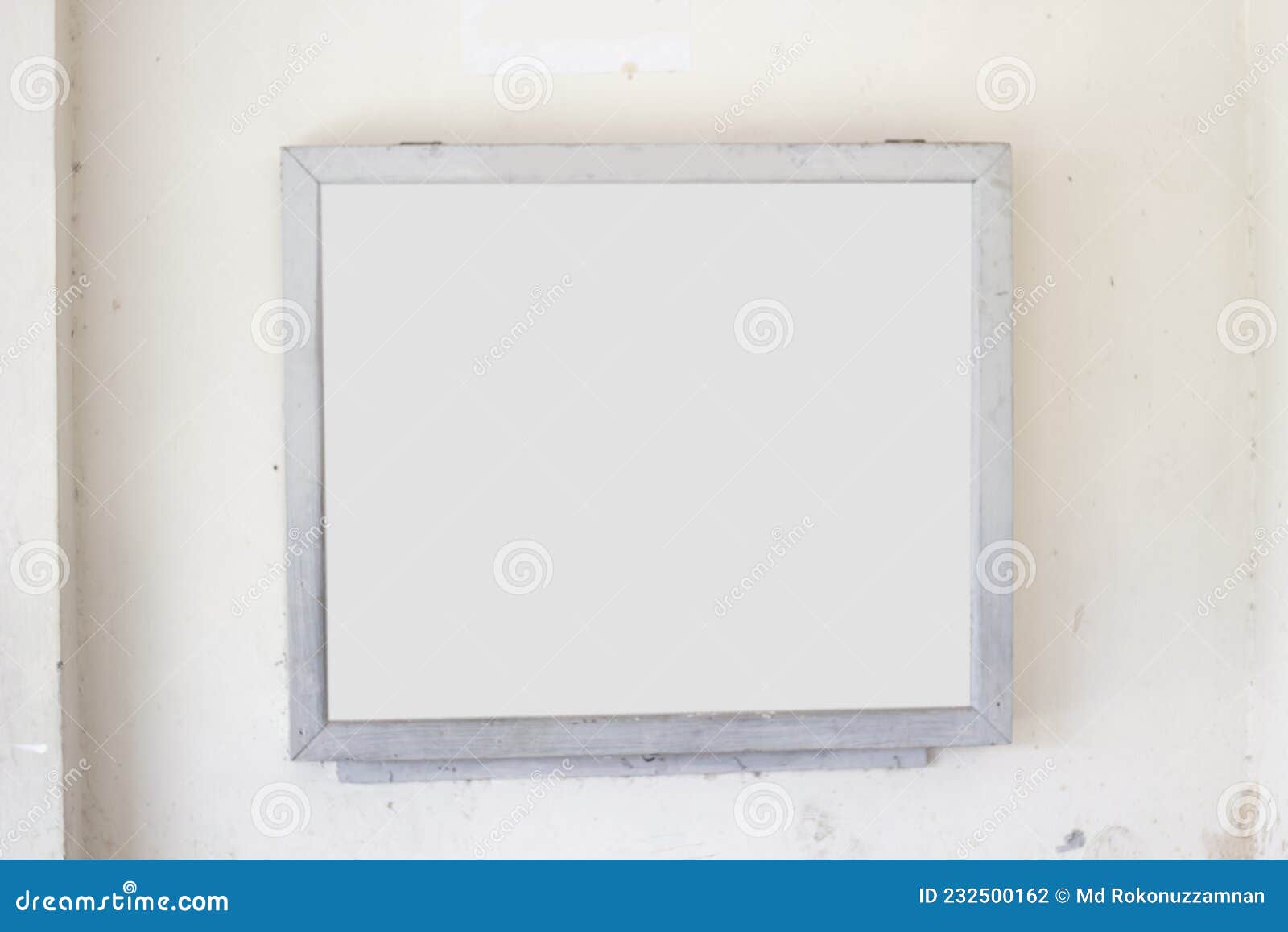 A Square Whiteboard Inside Another Box that is Four Corners with a Wall ...