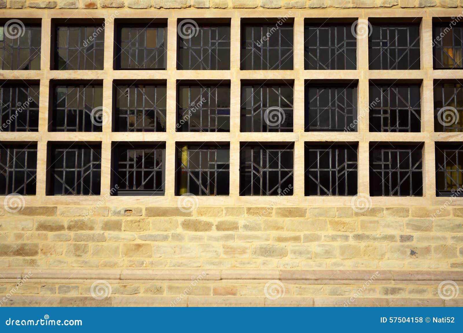 Square Window and Brick All Pattern Background Stock Photo - Image of ...