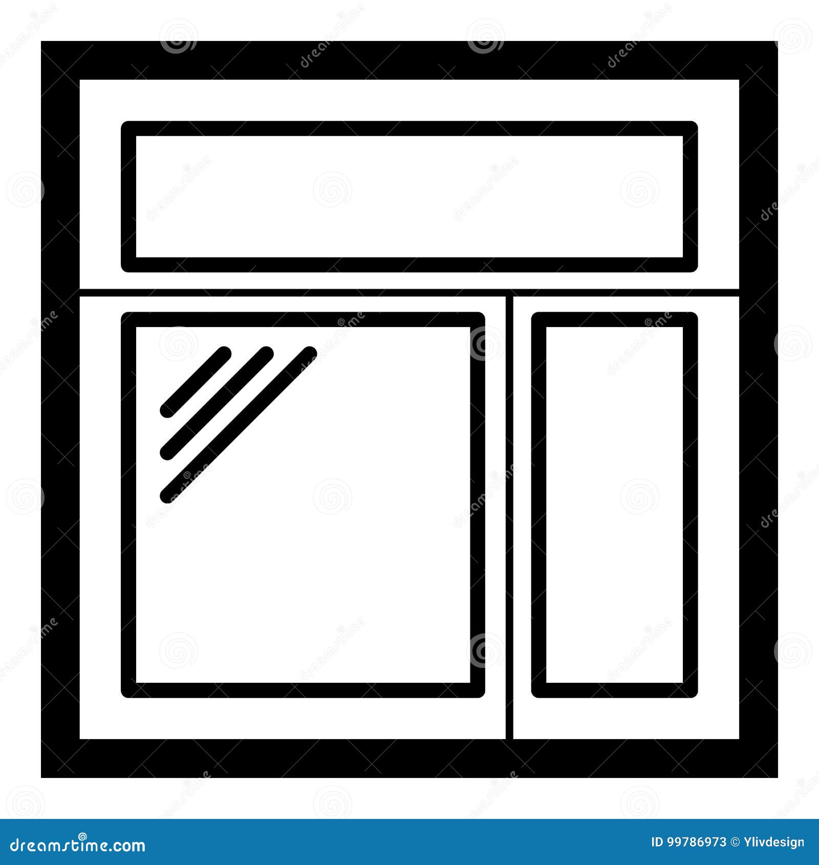 Square Window Frame Icon, Simple Black Style Stock Vector ...