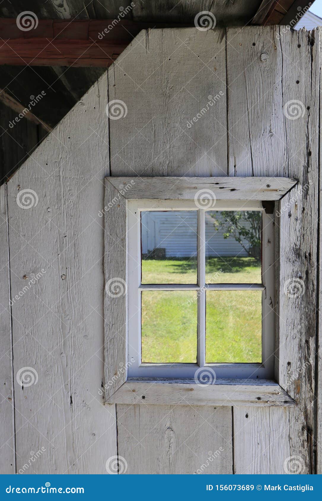 Square Window in Rustic Barn Door Stock Image - Image of exterior, door ...