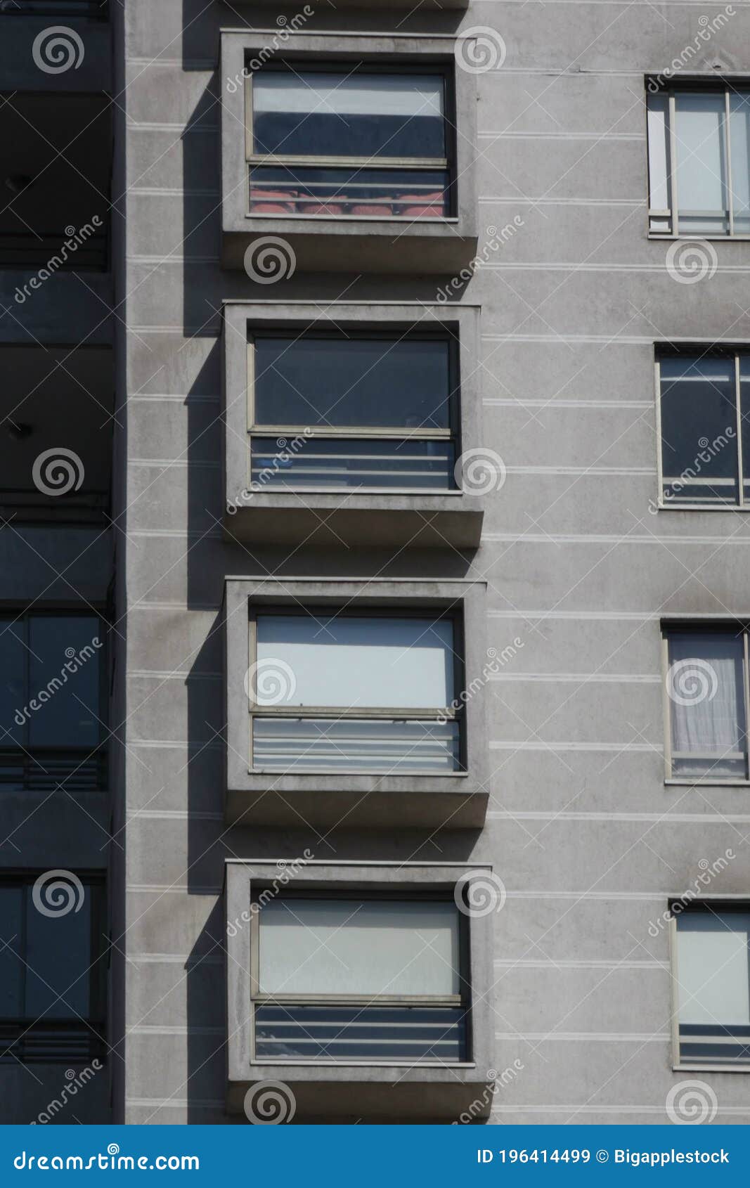 Protruding Apartment Windows Stock Image - Image of south, america ...