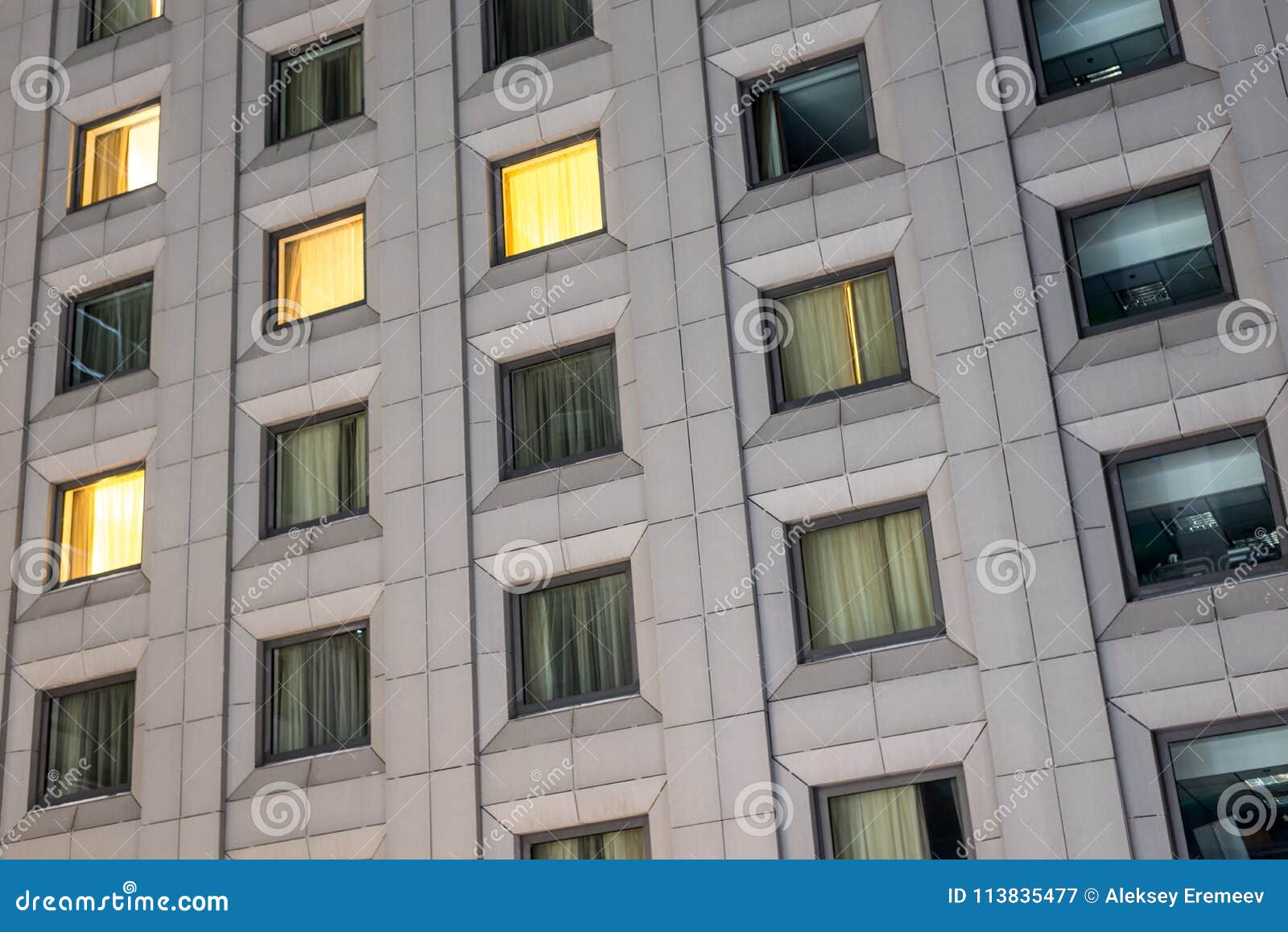 Square Windows of the House Stock Image - Image of closeup, outer ...