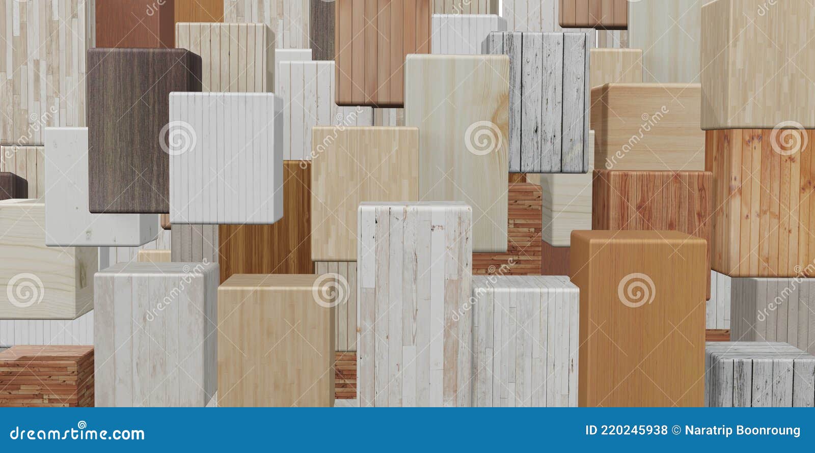 Square Wood Block Background Multiple Wood Textures Multiple Colors 3D ...