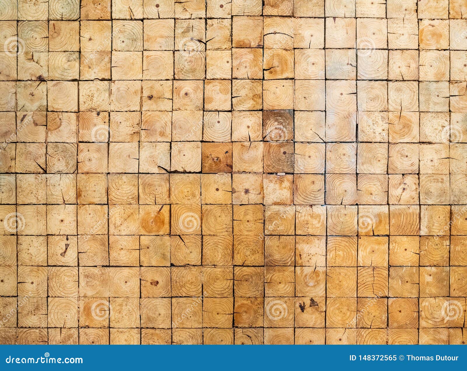 Square Wood Blocks Wall Texture Stock Image - Image of structure ...