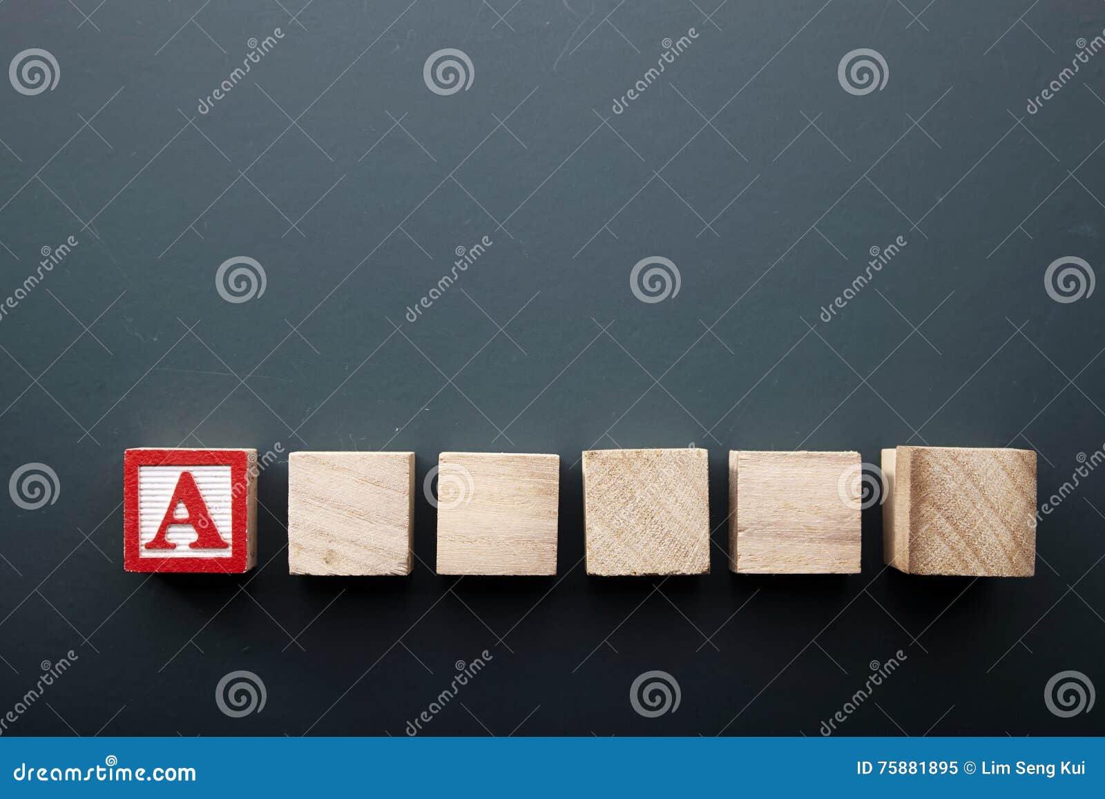 Square wooden block stock image. Image of activity, chalkboard - 75881895