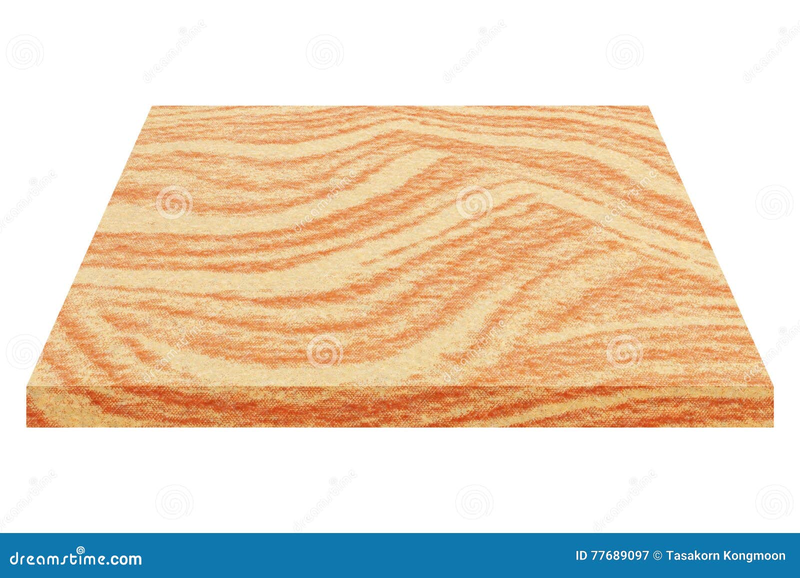 Square Wooden Board Isolated on White Stock Image - Image of blank ...