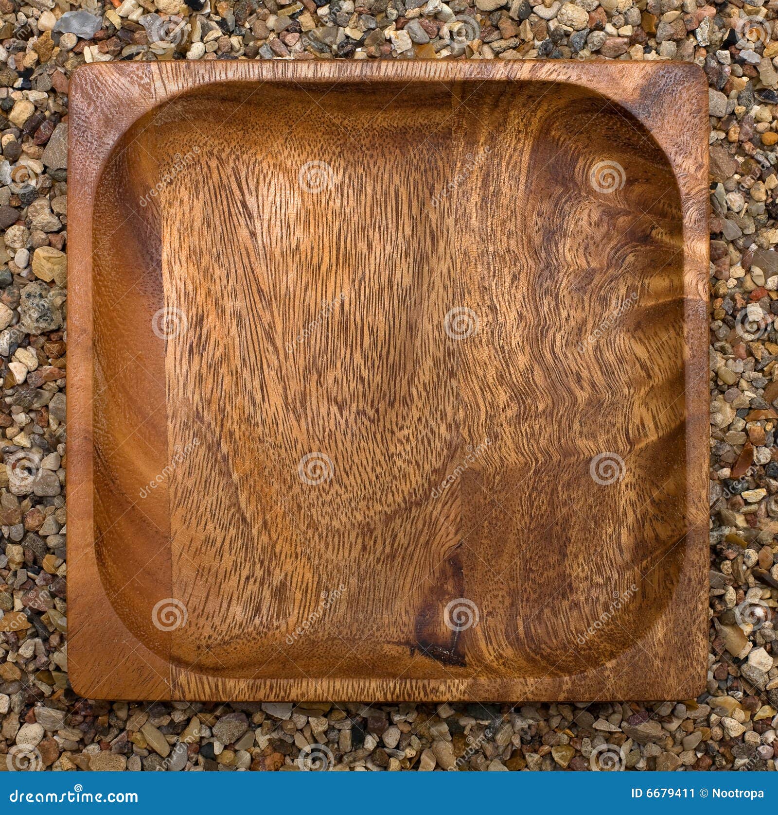 Square Wooden Plate Top View Against Stones Stock Image - Image of ...