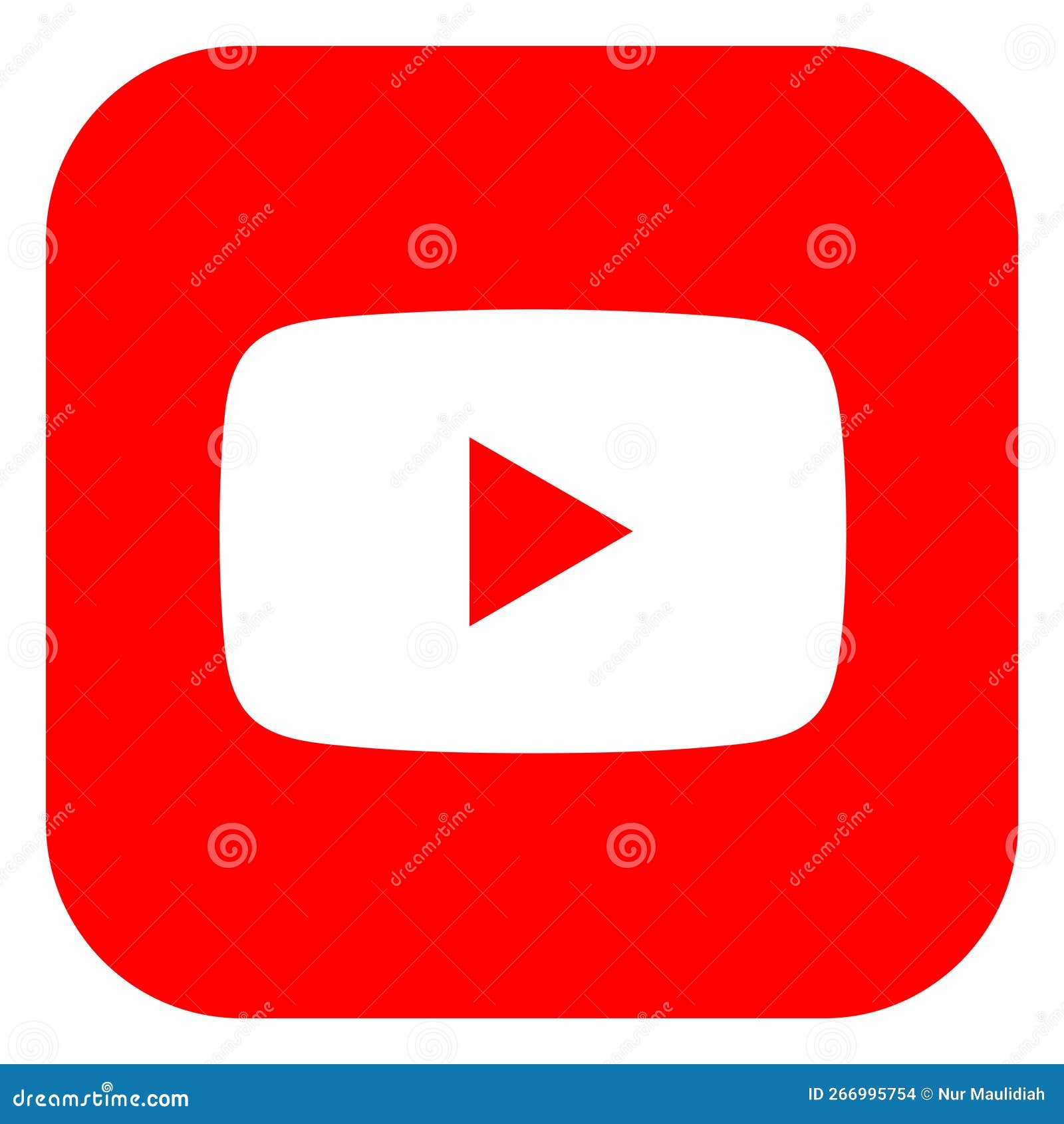 Square Youtube Logo Isolated on White Background Editorial Stock Image ...