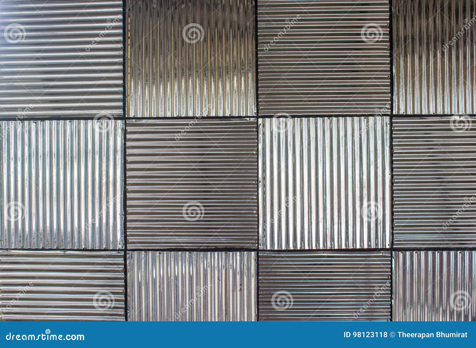 Square Zinc Pattern Texture. Stock Photo - Image of grey, modern: 98123118