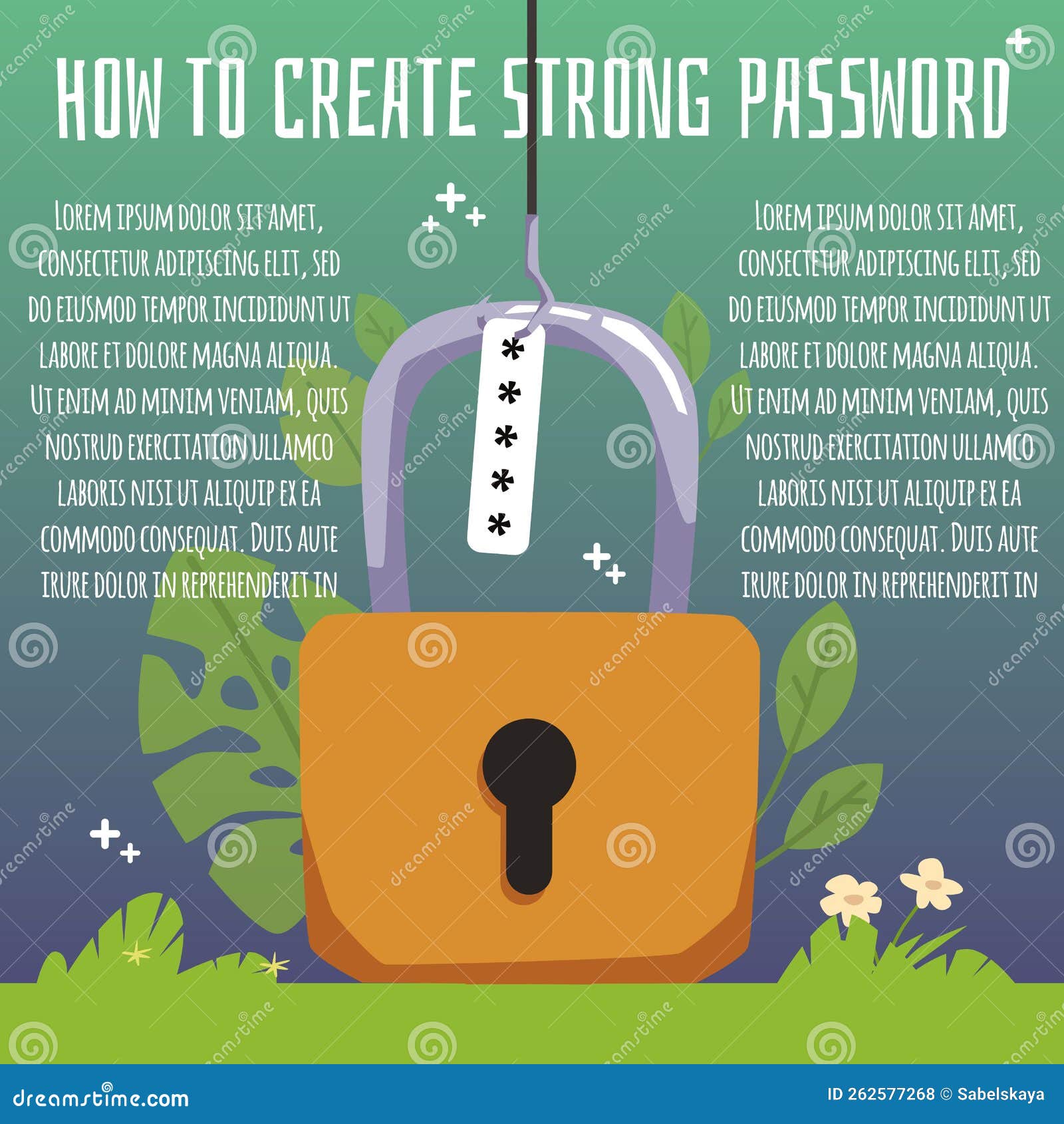 Squared Banner about Creating Strong Password Flat Style Stock Vector ... Squared Banner about Creating Strong Password Flat Style Stock Vector ...