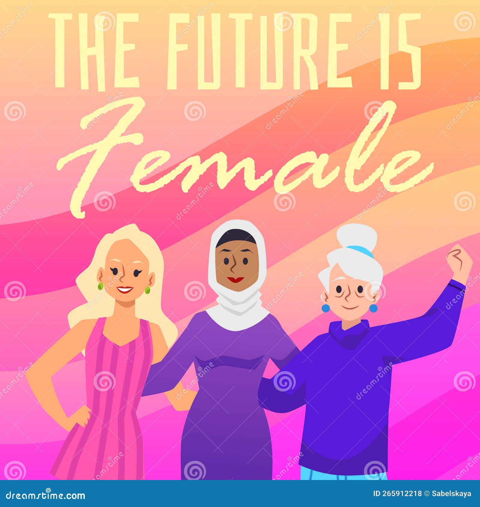 Squared Banner with Diversity Women Together Flat Style Stock Vector ... Squared Banner with Diversity Women Together Flat Style Stock Vector ...